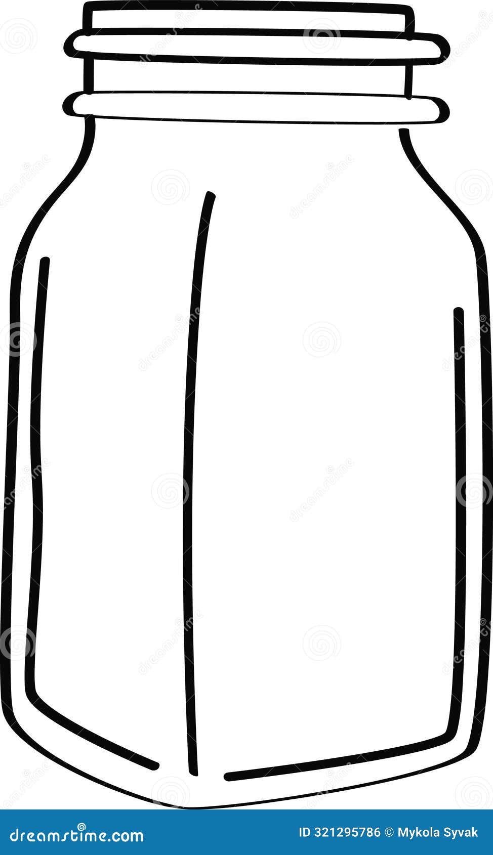 Square Jar Doodle stock illustration. Illustration of isolated - 321295786