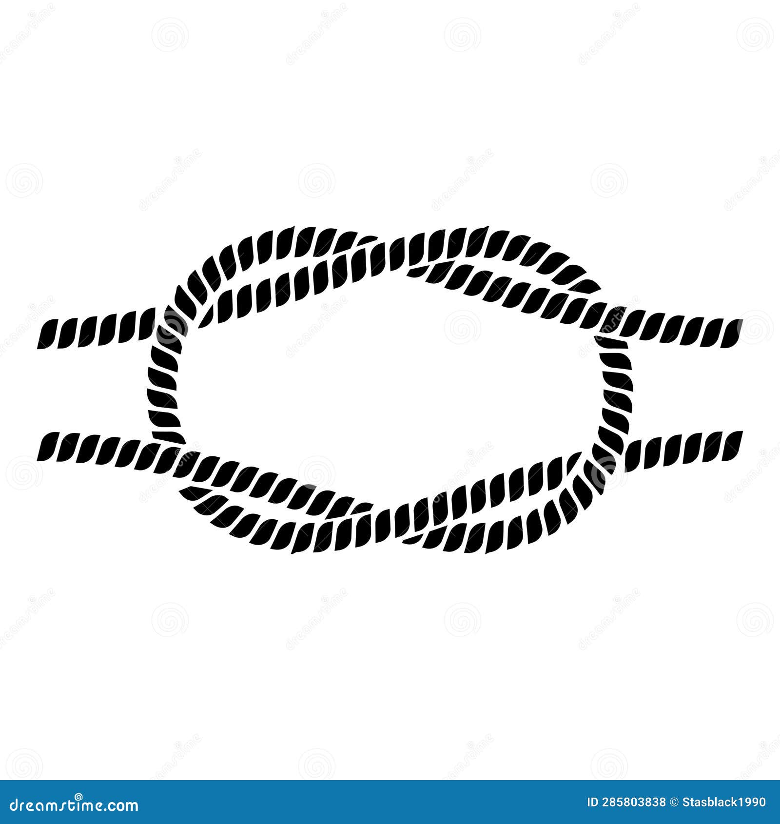 Square Knot Icon. Two Twisted Ropes Intertwined. Flat Knot. Reef Knot ...