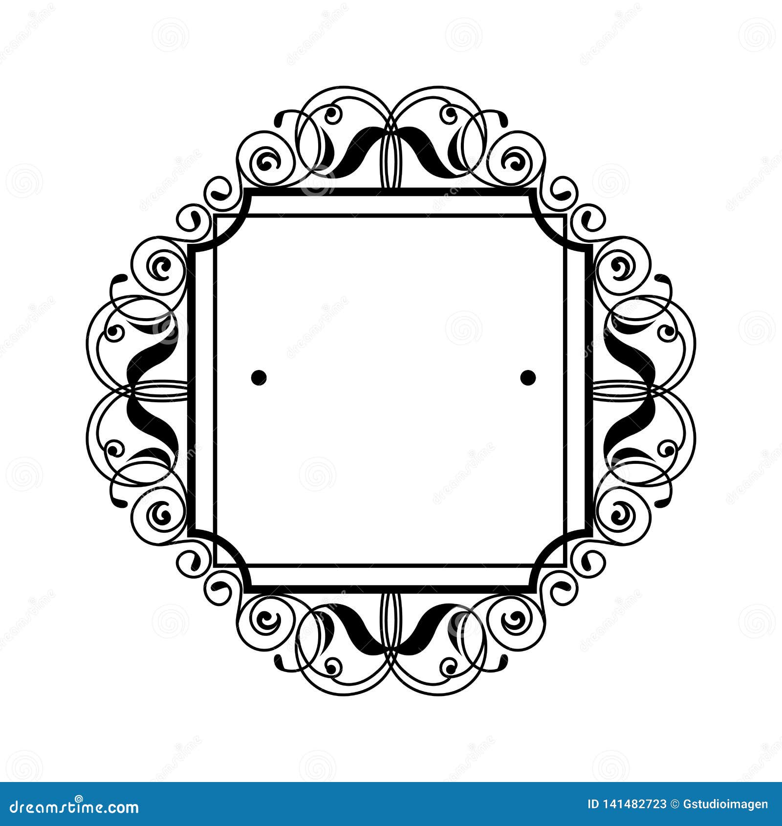Square Label Victorian Style Stock Vector - Illustration of label ...