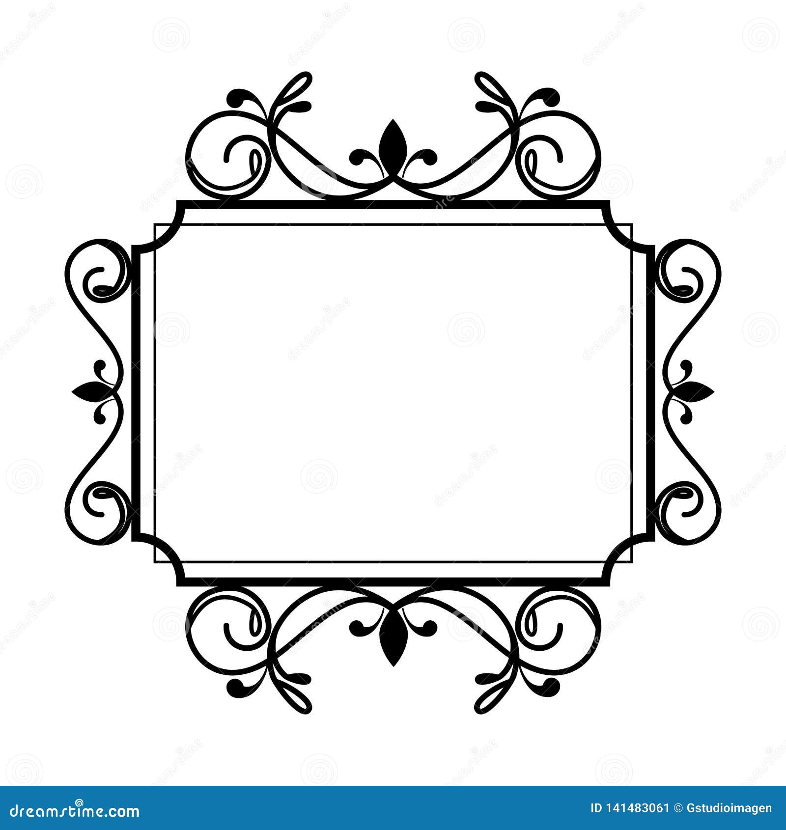 Square Label Victorian Style Stock Vector - Illustration of decor ...