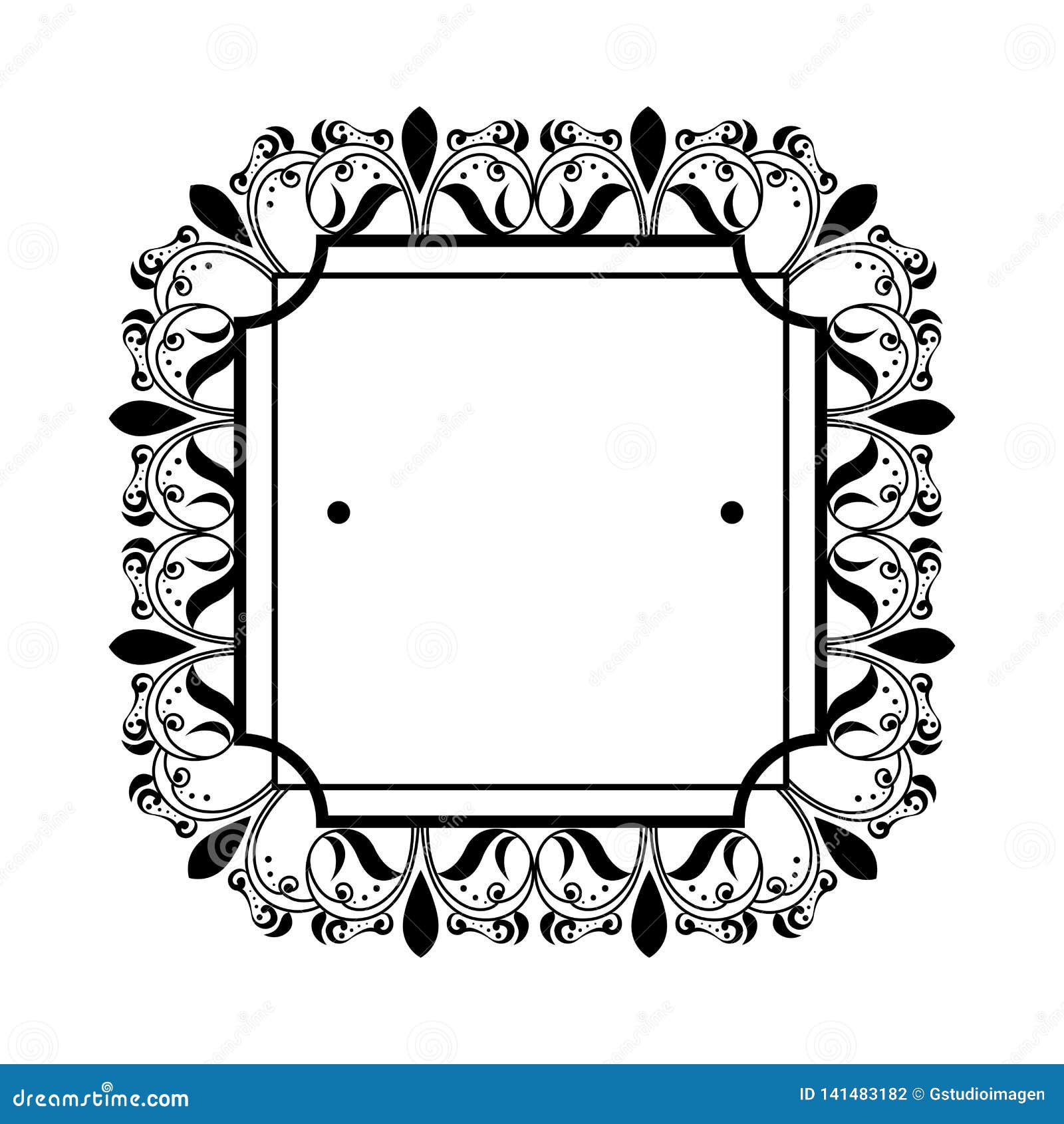 Square Label Victorian Style Stock Vector - Illustration of premium ...