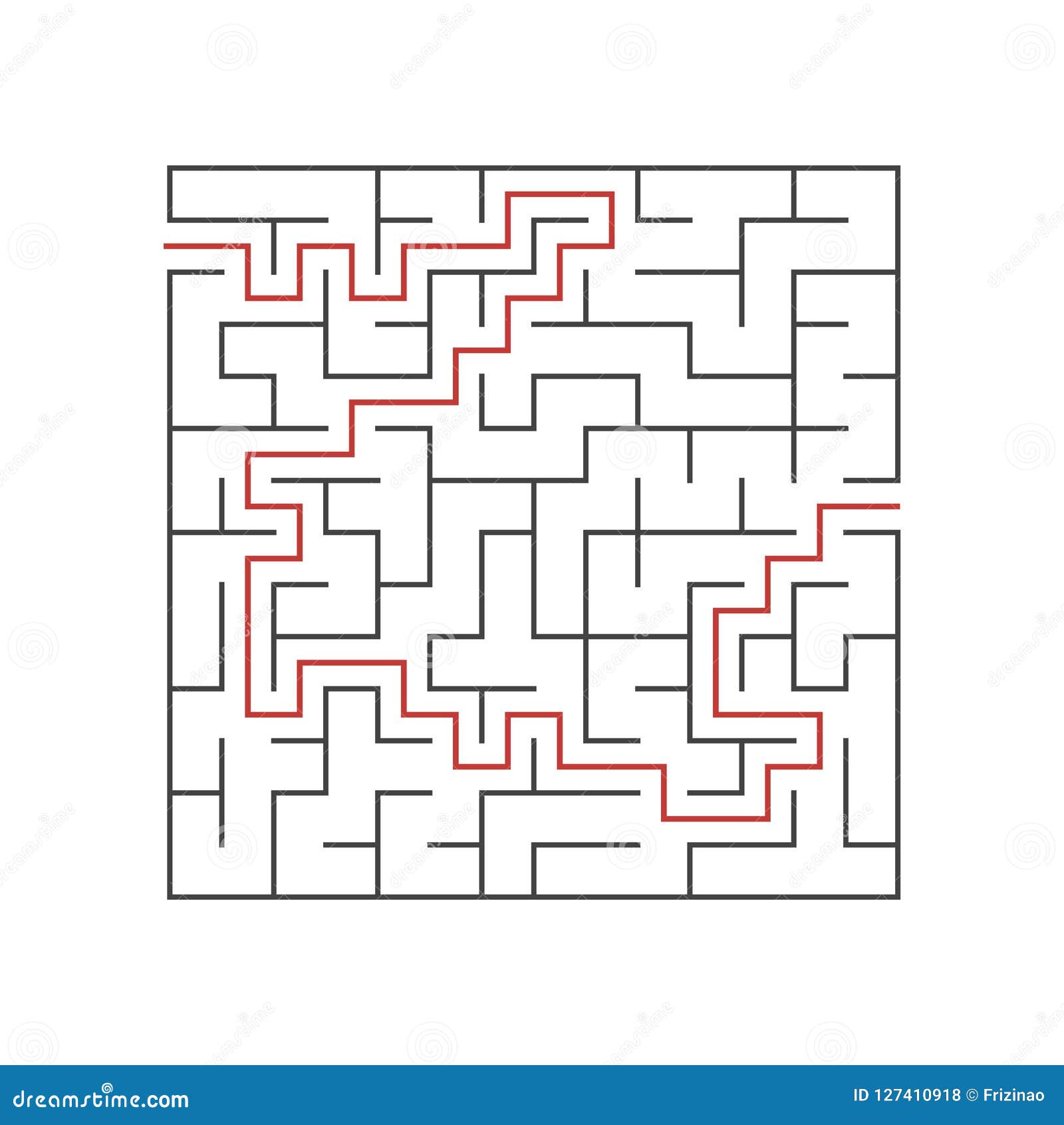 A Square Labyrinth for Kids. the Game is a Mystery. a Simple Flat ...