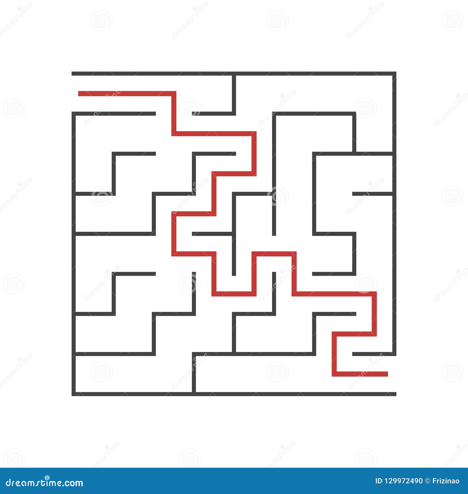 A Square Labyrinth for Kids. the Game is a Mystery. a Simple Flat ...