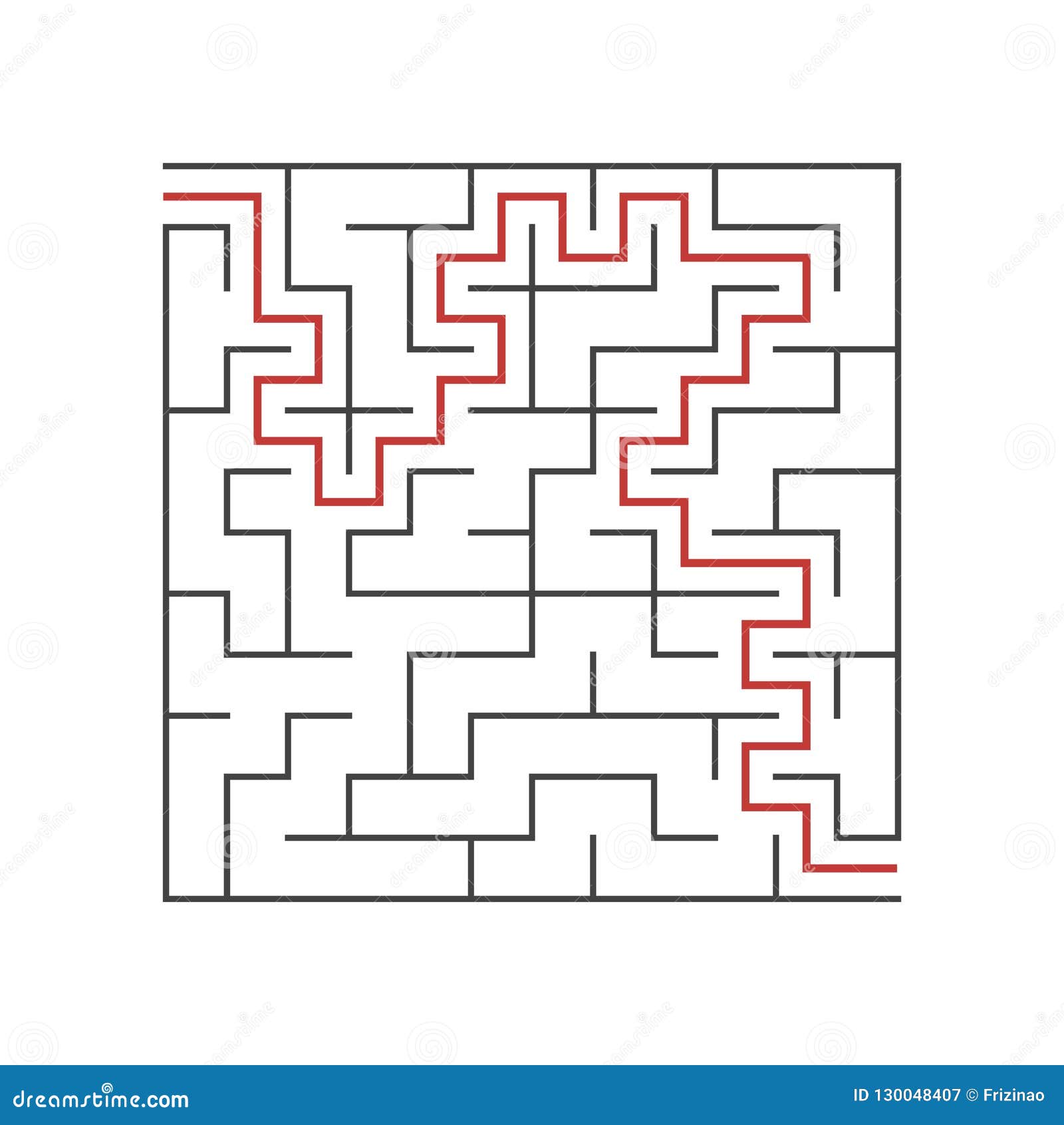 A Square Labyrinth for Kids. the Game is a Mystery. a Simple Flat ...
