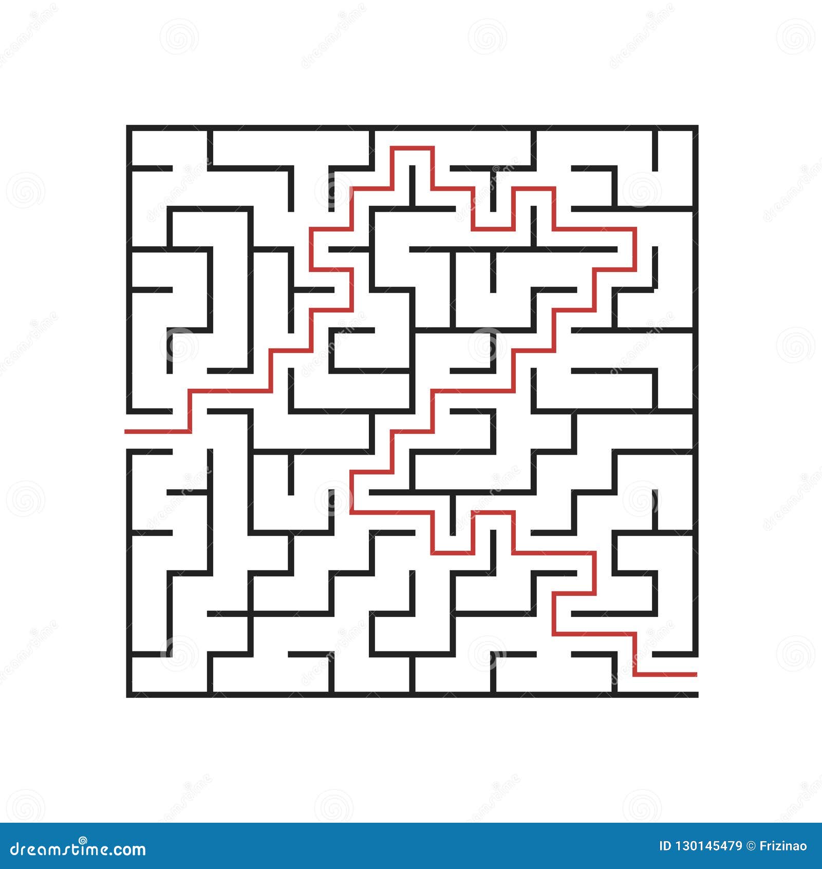 A Square Labyrinth for Kids. the Game is a Mystery. a Simple Flat ...