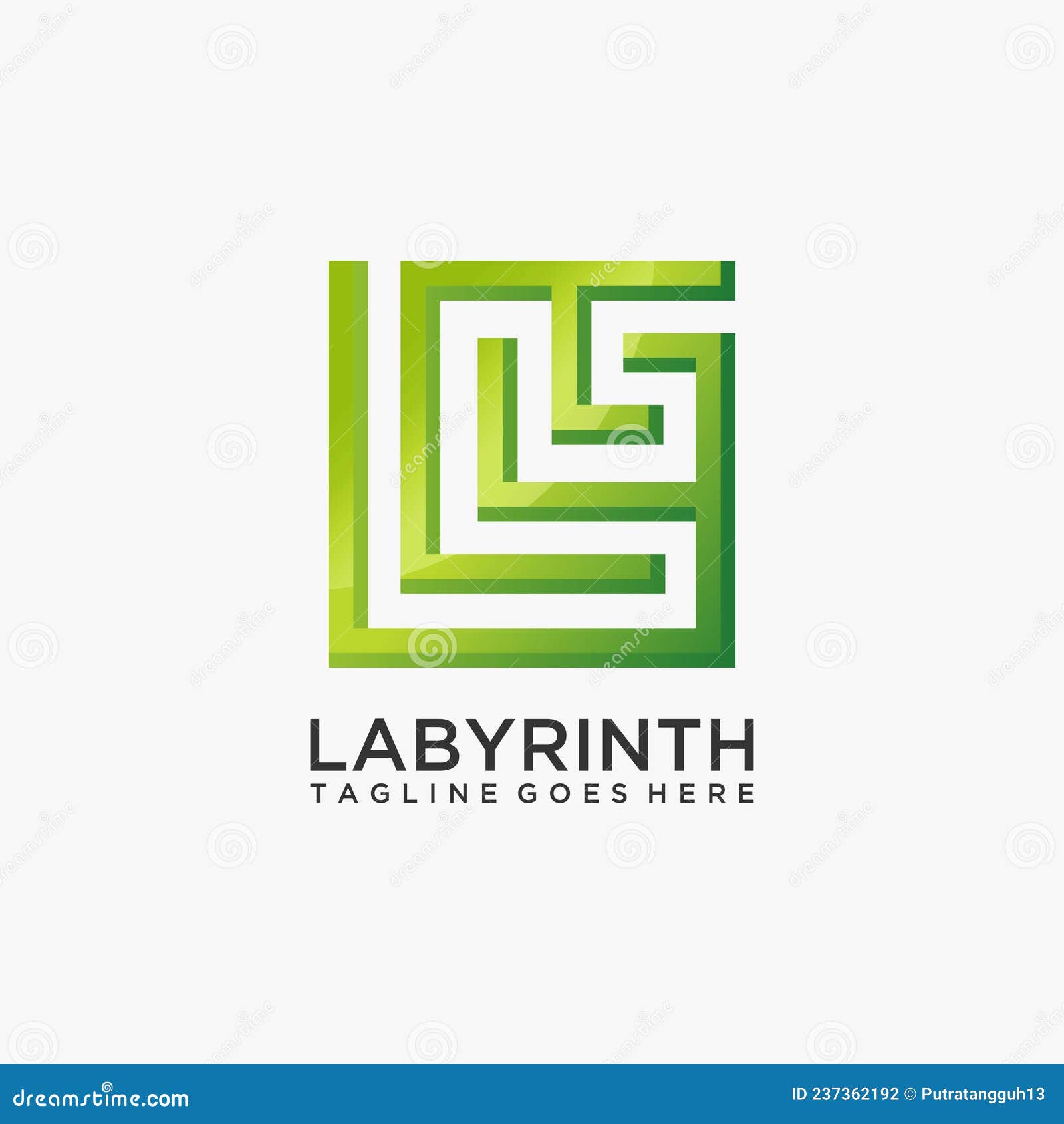 Labyrinth Logo Design, Red Black Code Logo Icon Vector Illustration ...
