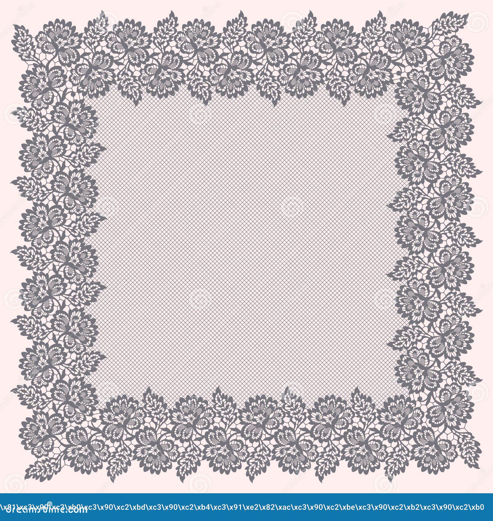 Square Lace Frame. stock vector. Illustration of fairy - 70734080