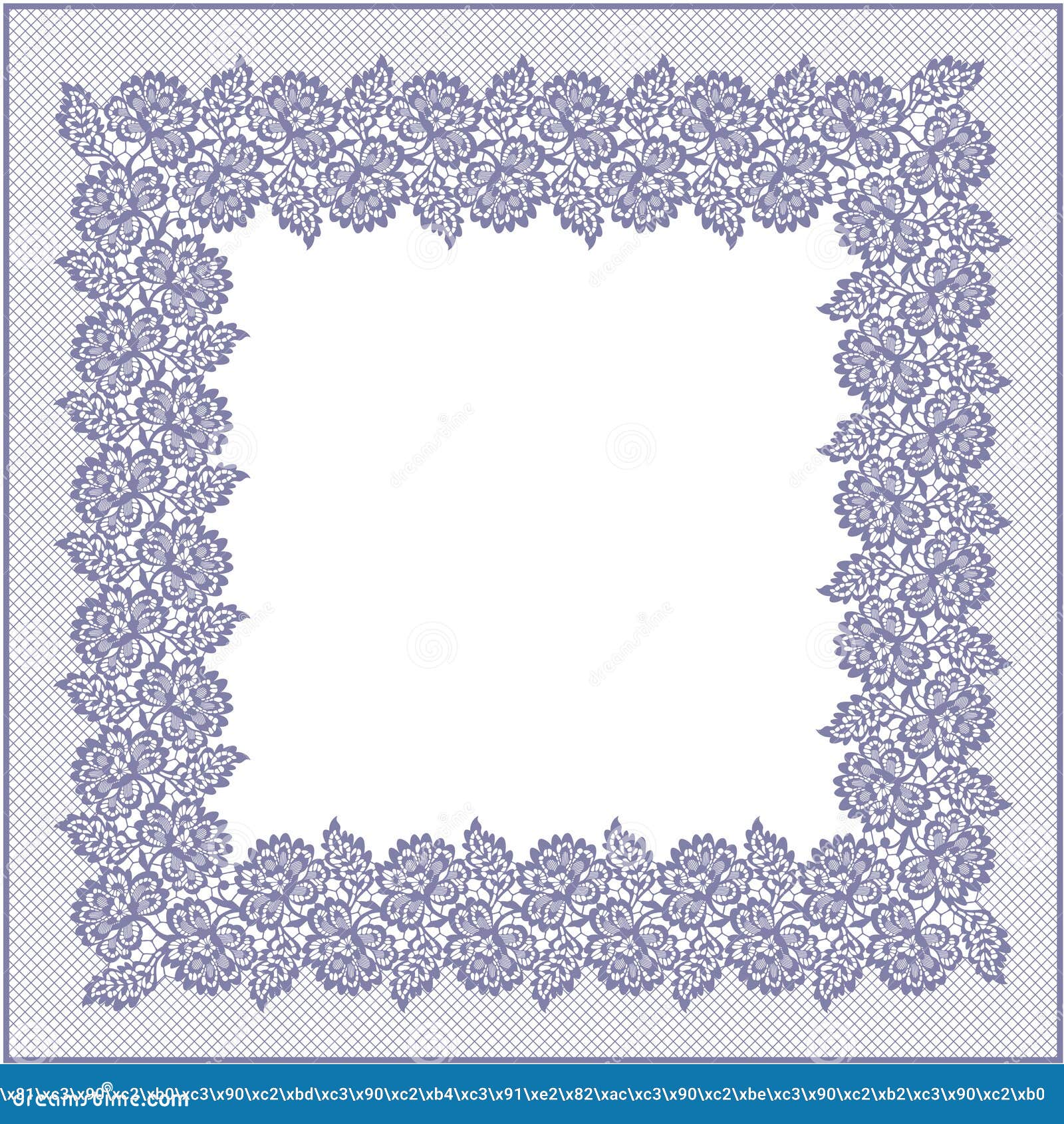 Square Lace Frame. stock vector. Illustration of scrapbook - 70734096