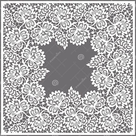 Square Lace Frame. stock vector. Illustration of fashioned - 70734294