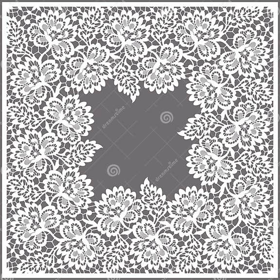 Square Lace Frame. stock vector. Illustration of fashioned - 70734294