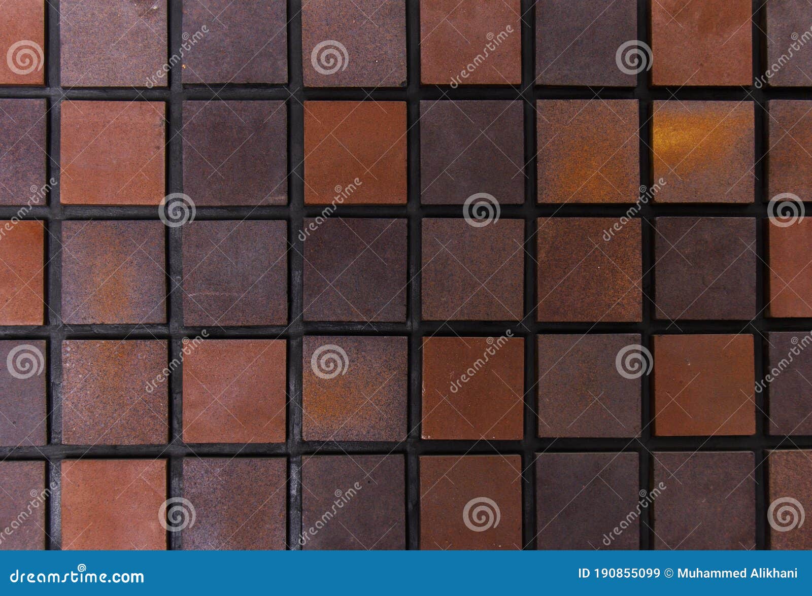 Square Layout of Bricks Side by Side - on a Wall. Stock Image - Image ...