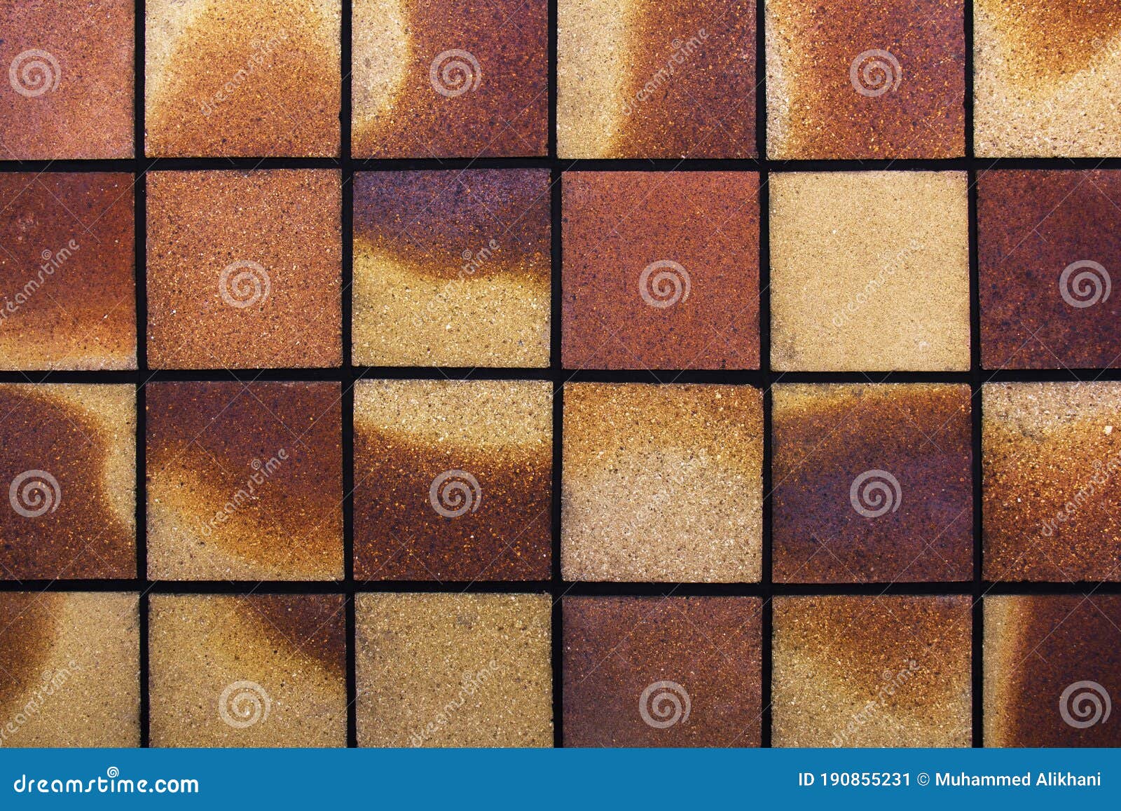 Square Layout of Bricks Side by Side - on a Wall. Stock Image - Image ...