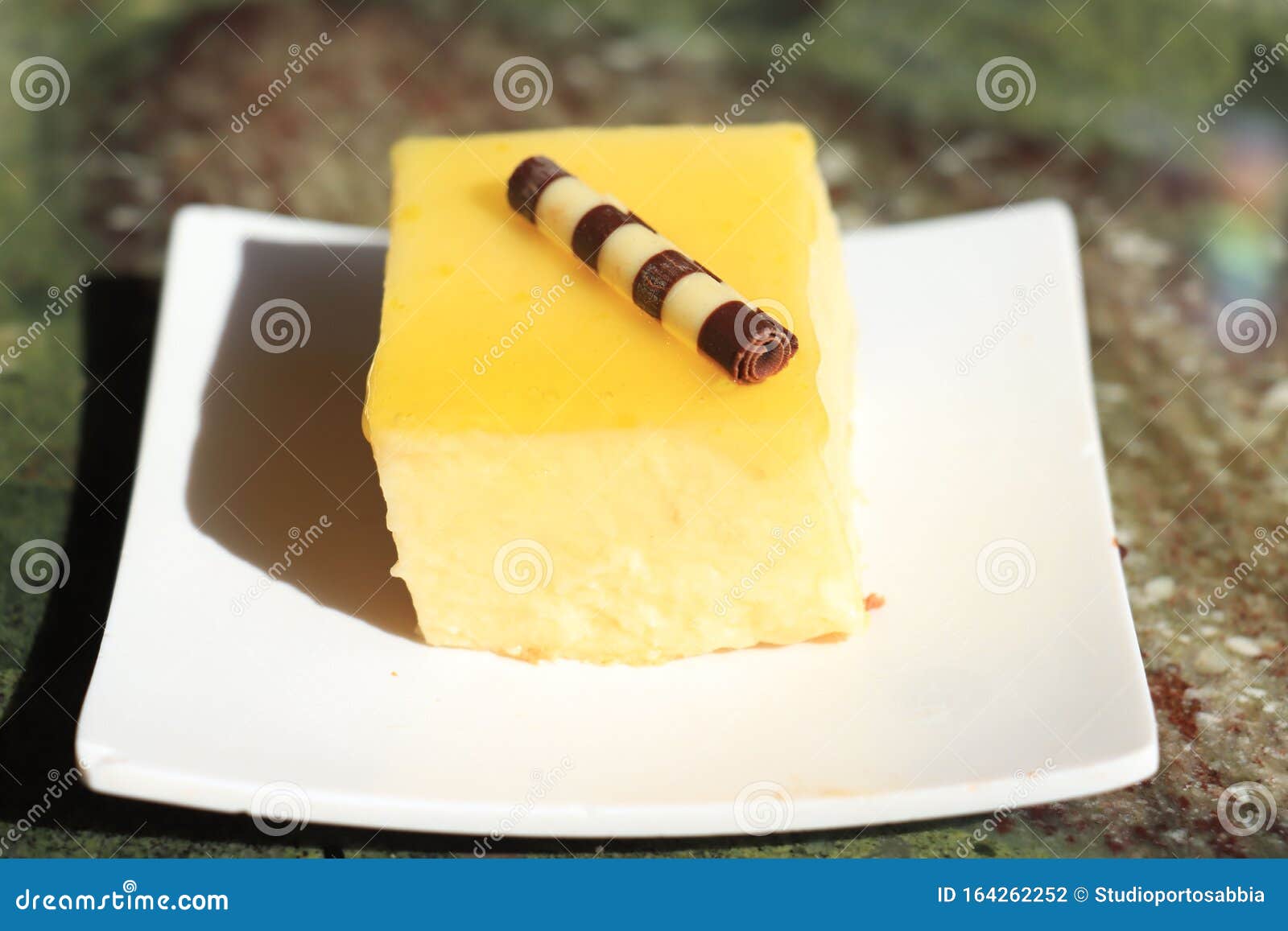 Square lemon cake stock photo. Image of cake, chocolate - 164262252