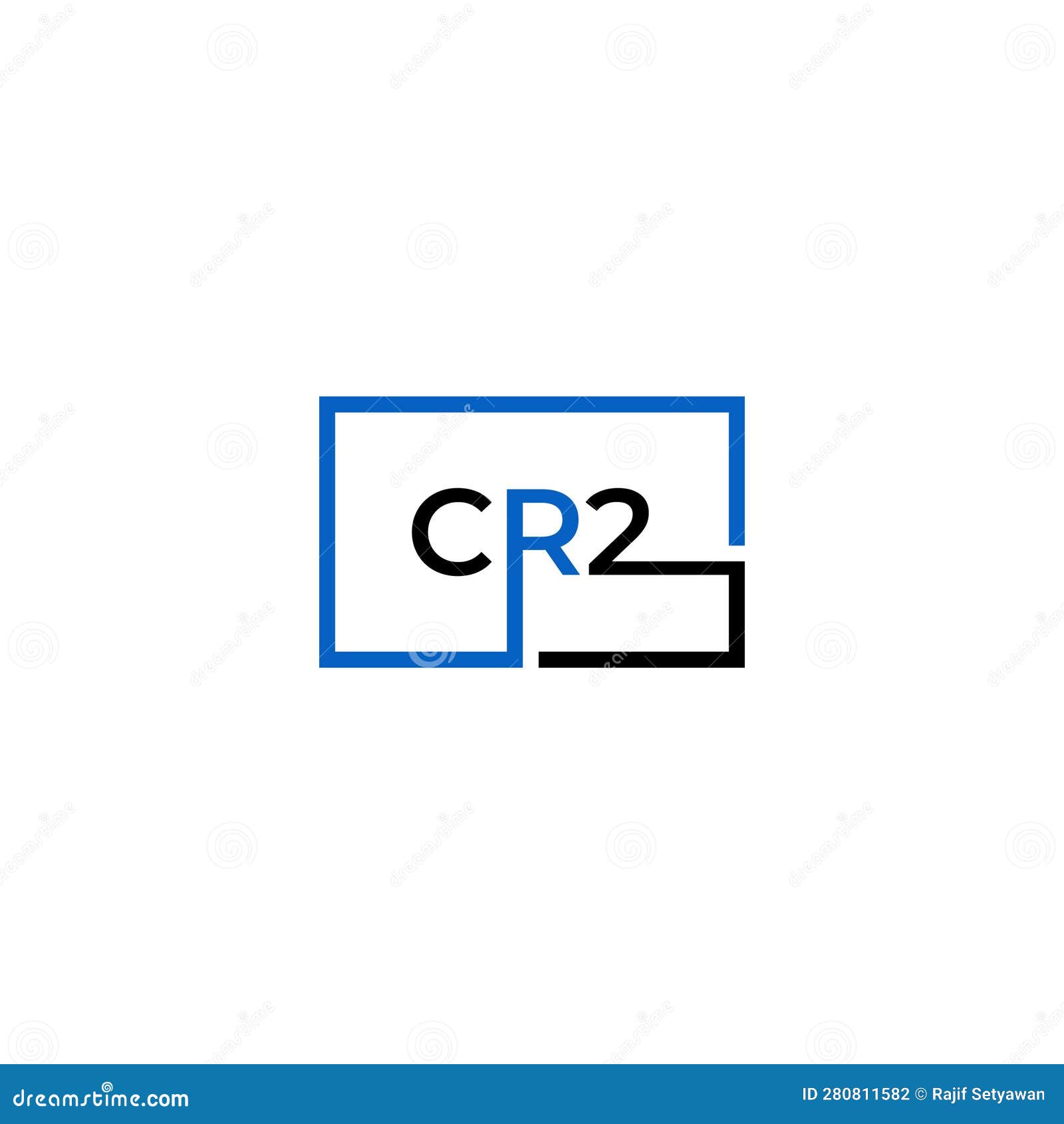 Square Letter CR2 Monogram Logo Design Vector Stock Vector ...