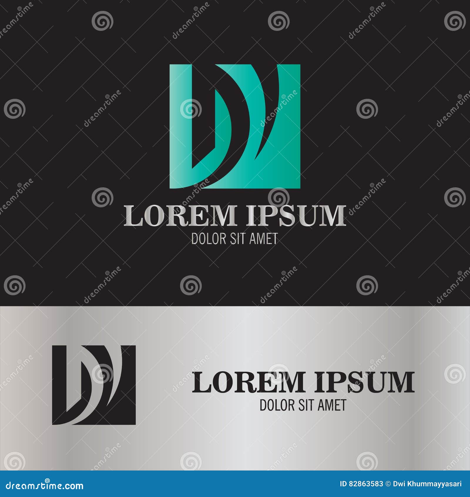 Square letter D logo stock vector. Illustration of company - 82863583