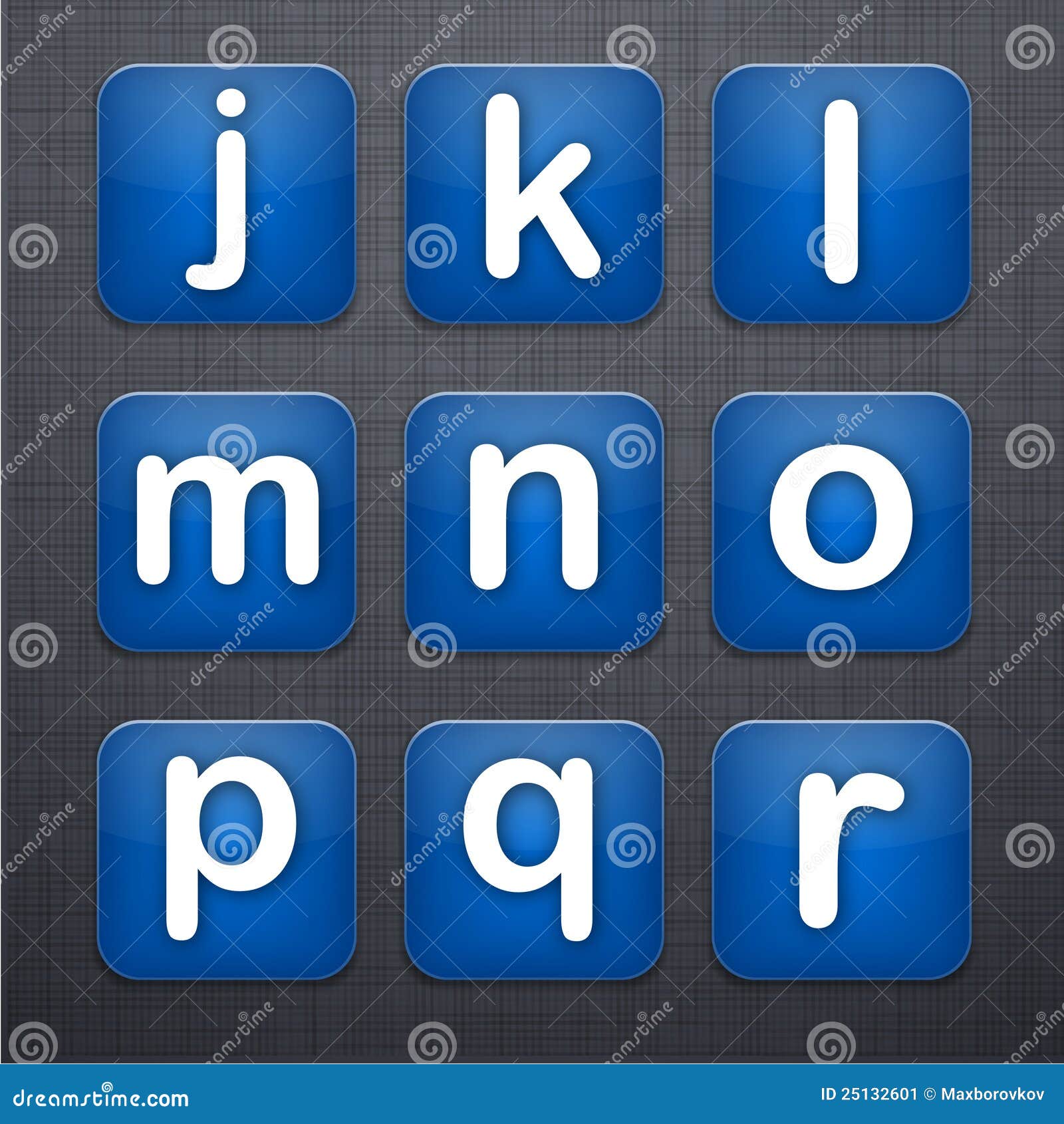 Square Letter Modern App Icons. Stock Vector - Illustration of single ...