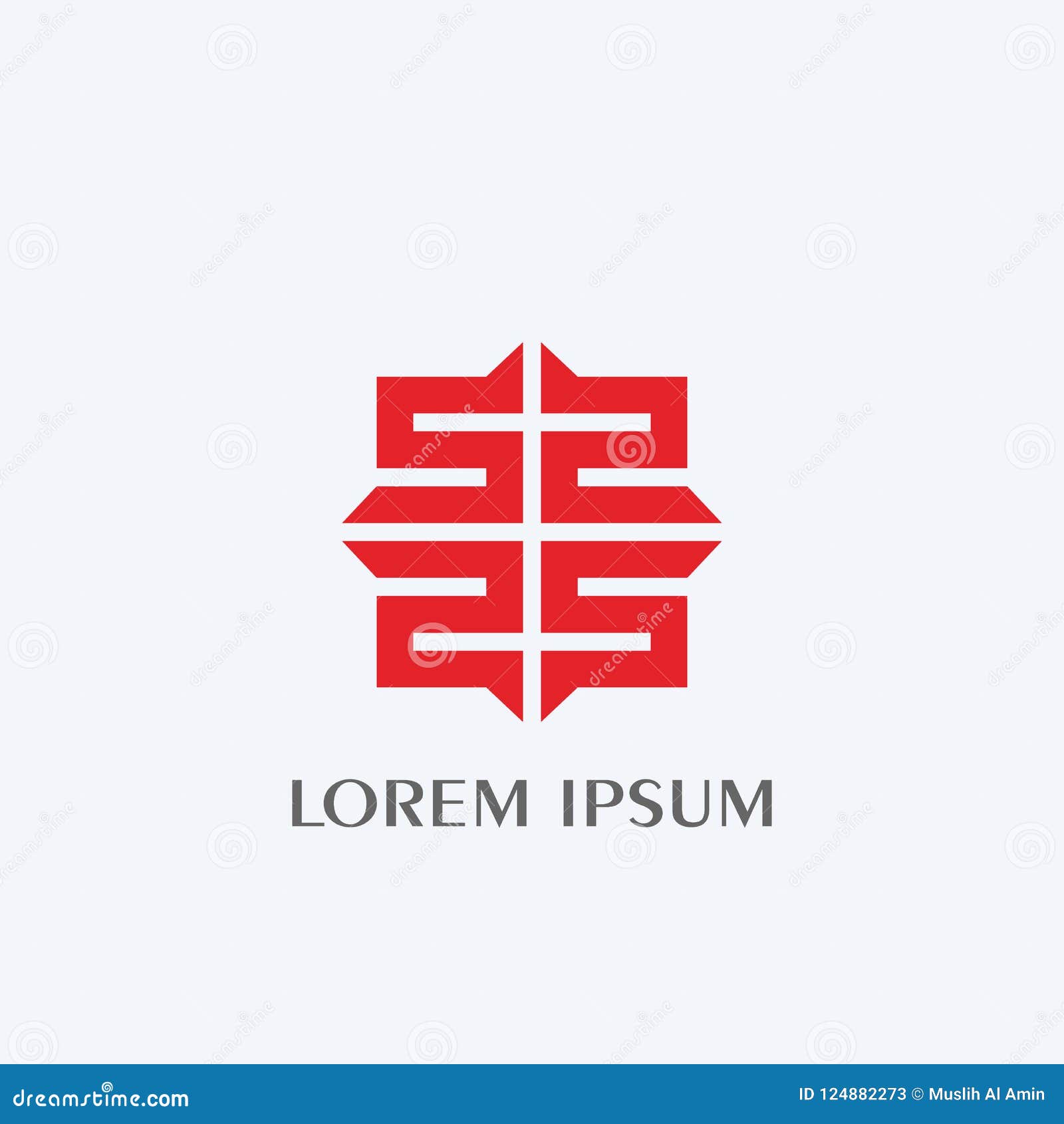 Square Letter S Logo Vector Graphic Design. Stock Vector - Illustration ...