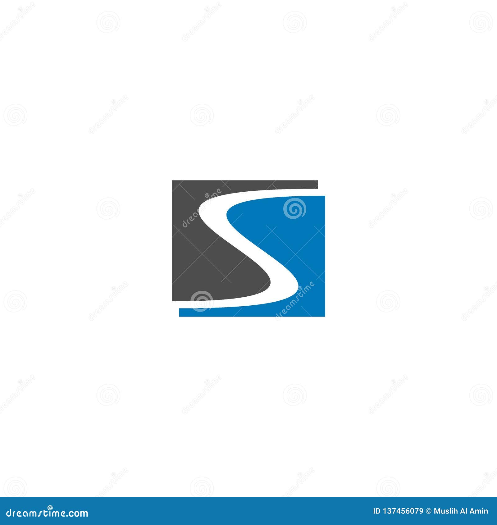 Square Letter S, Waves Logo Vector. Stock Vector - Illustration of ...