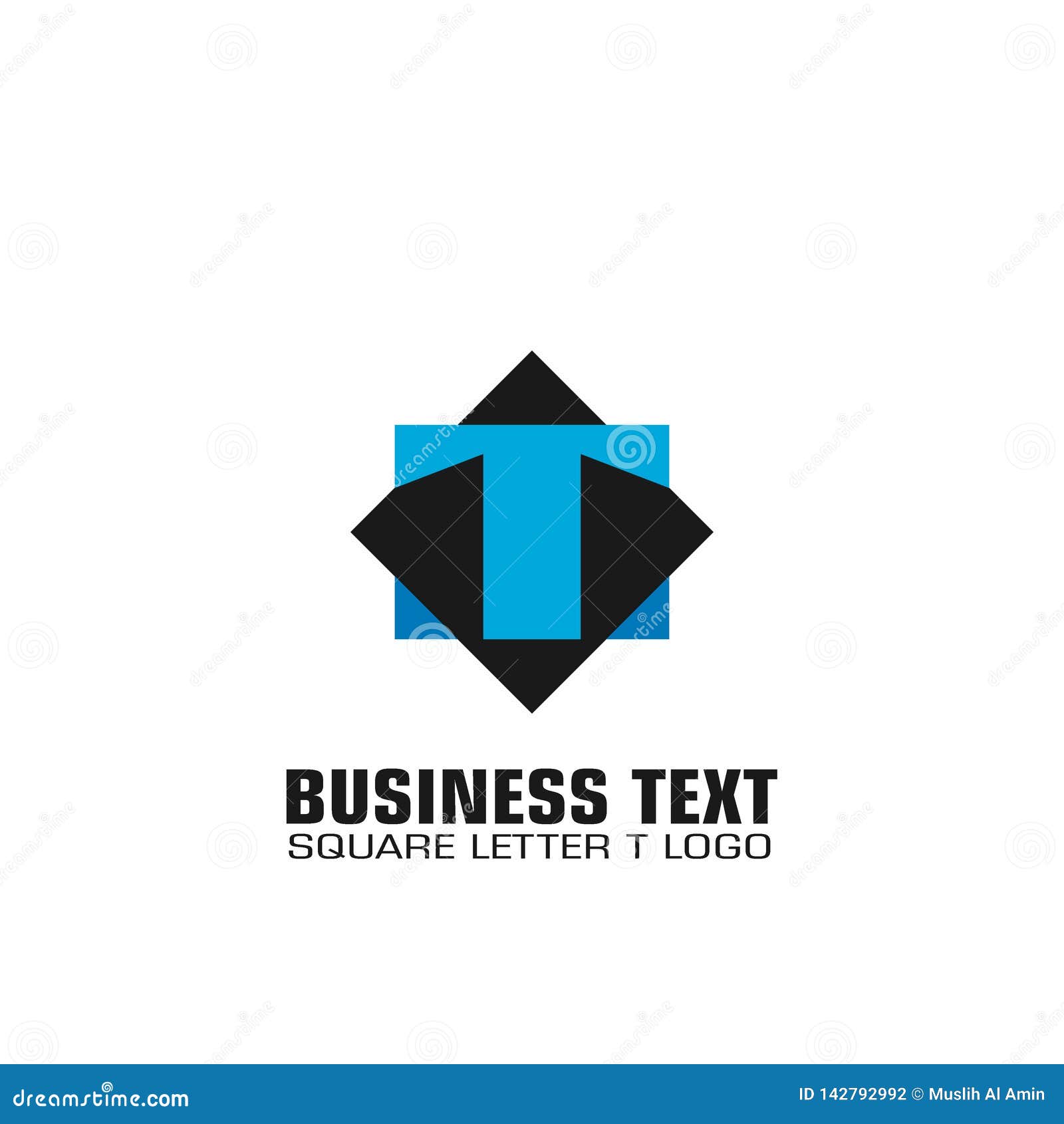 Square letter T logo. stock vector. Illustration of isolated - 142792992