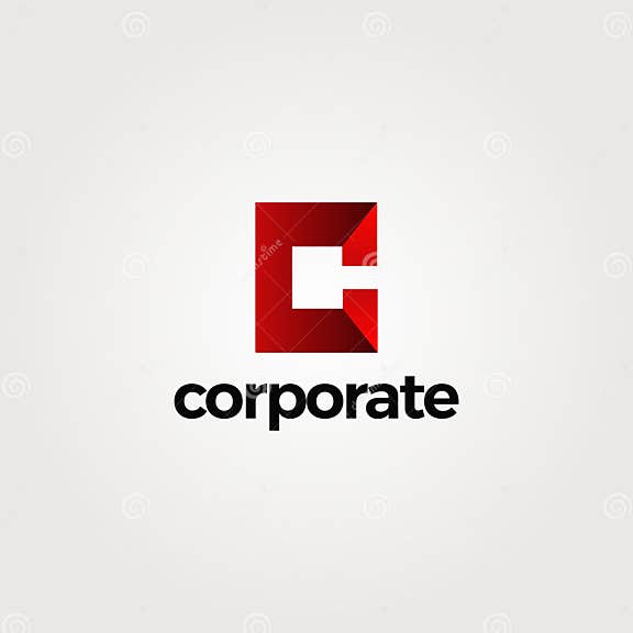 Square Letter Type C Logo Symbol Stock Illustration - Illustration of ...