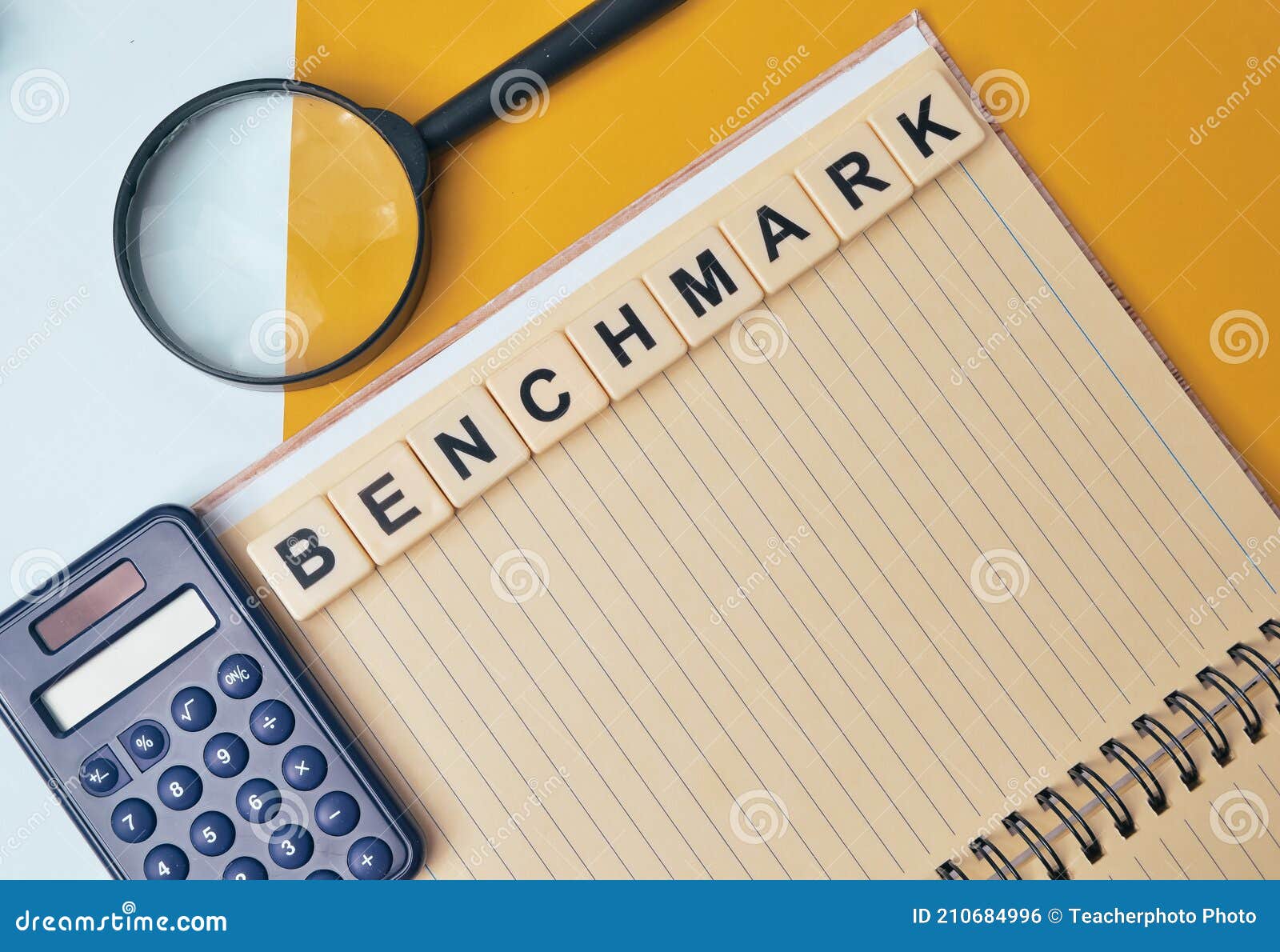 Square Letters with Text BENCHMARK. Top View Stock Photo - Image of ...
