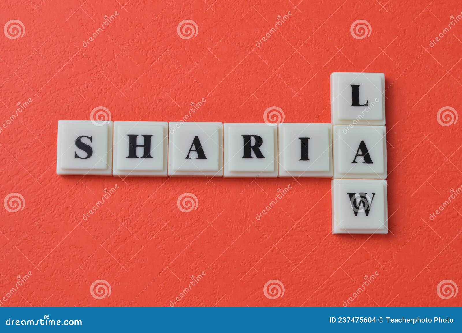 Square Letters with Text SHARIA LAW. Business Concept Stock Photo ...