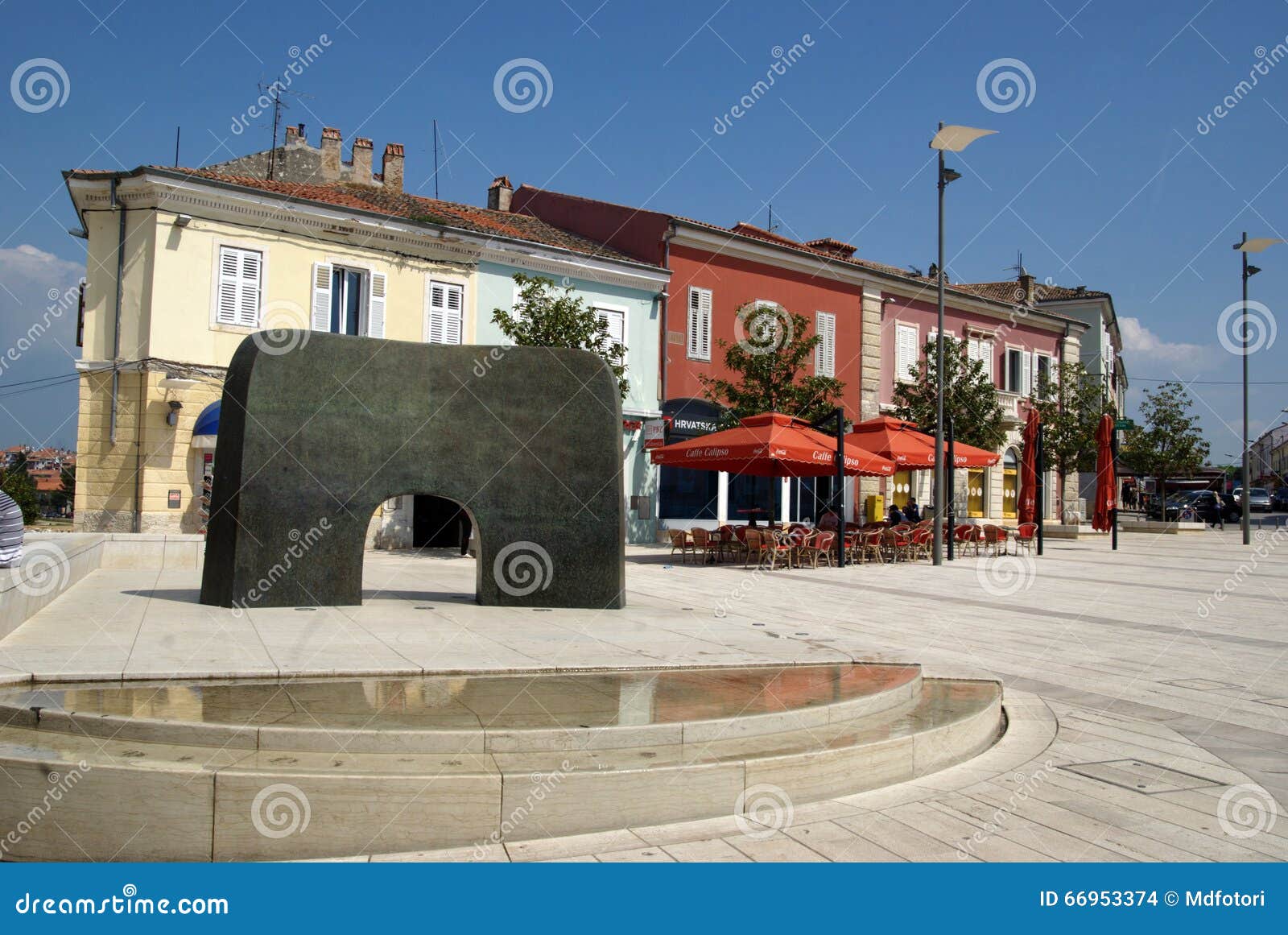 Square of Liberty in Porec,Croatia Stock Photo - Image of house ...