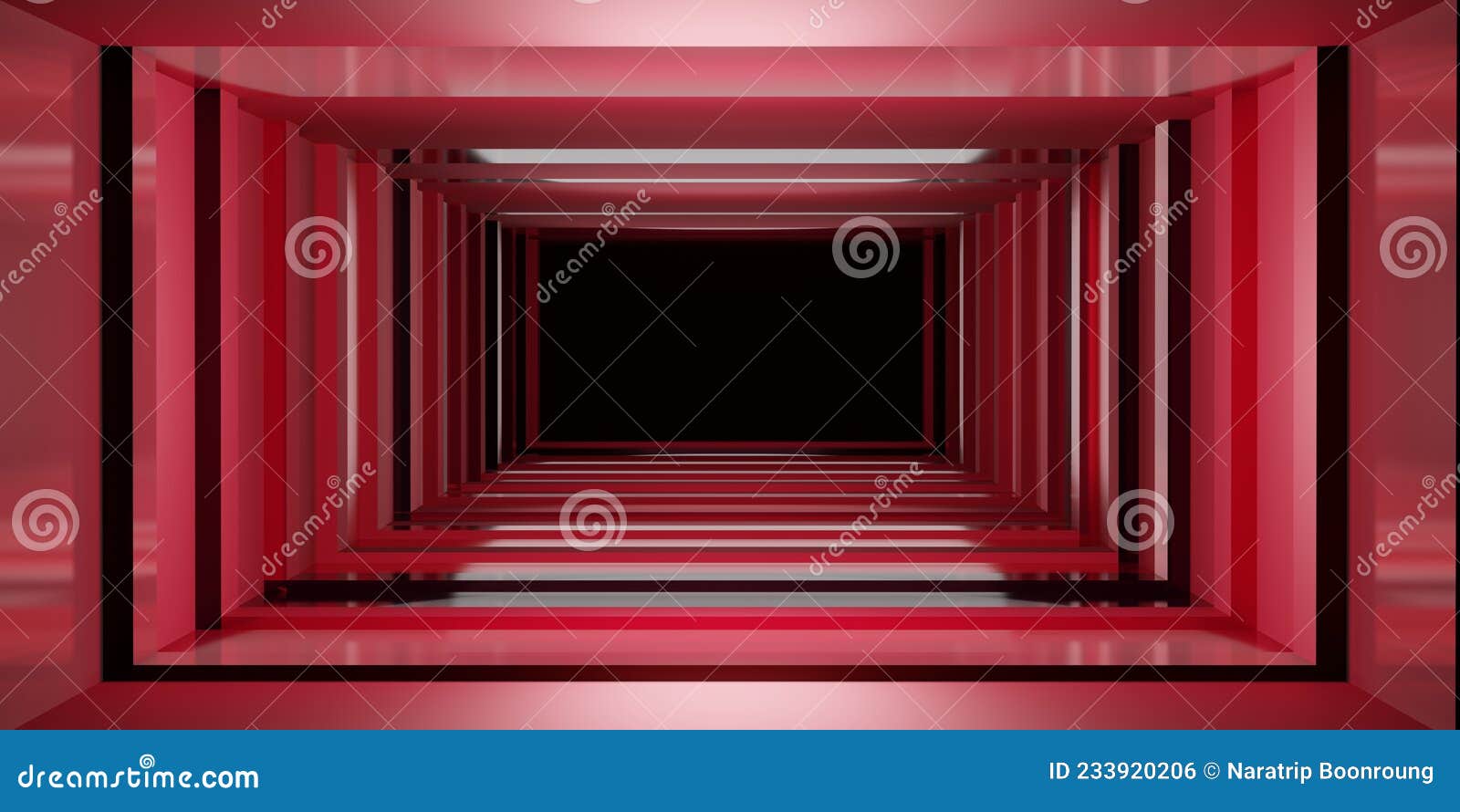 Square Light Tunnel Modern Background Technology Corridor 3d ...