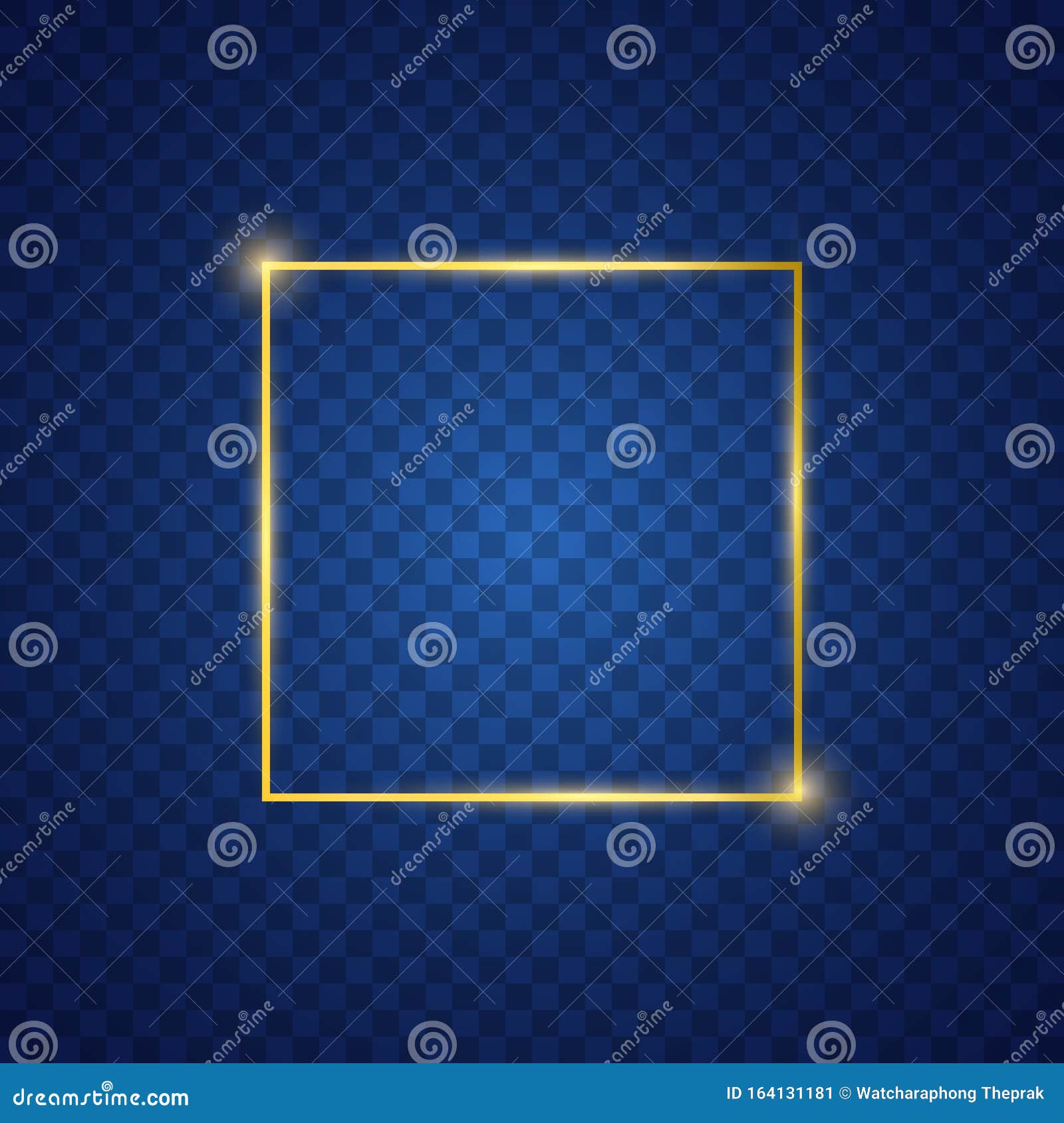 Square Lighting Effect with Blue Background Stock Vector - Illustration ...