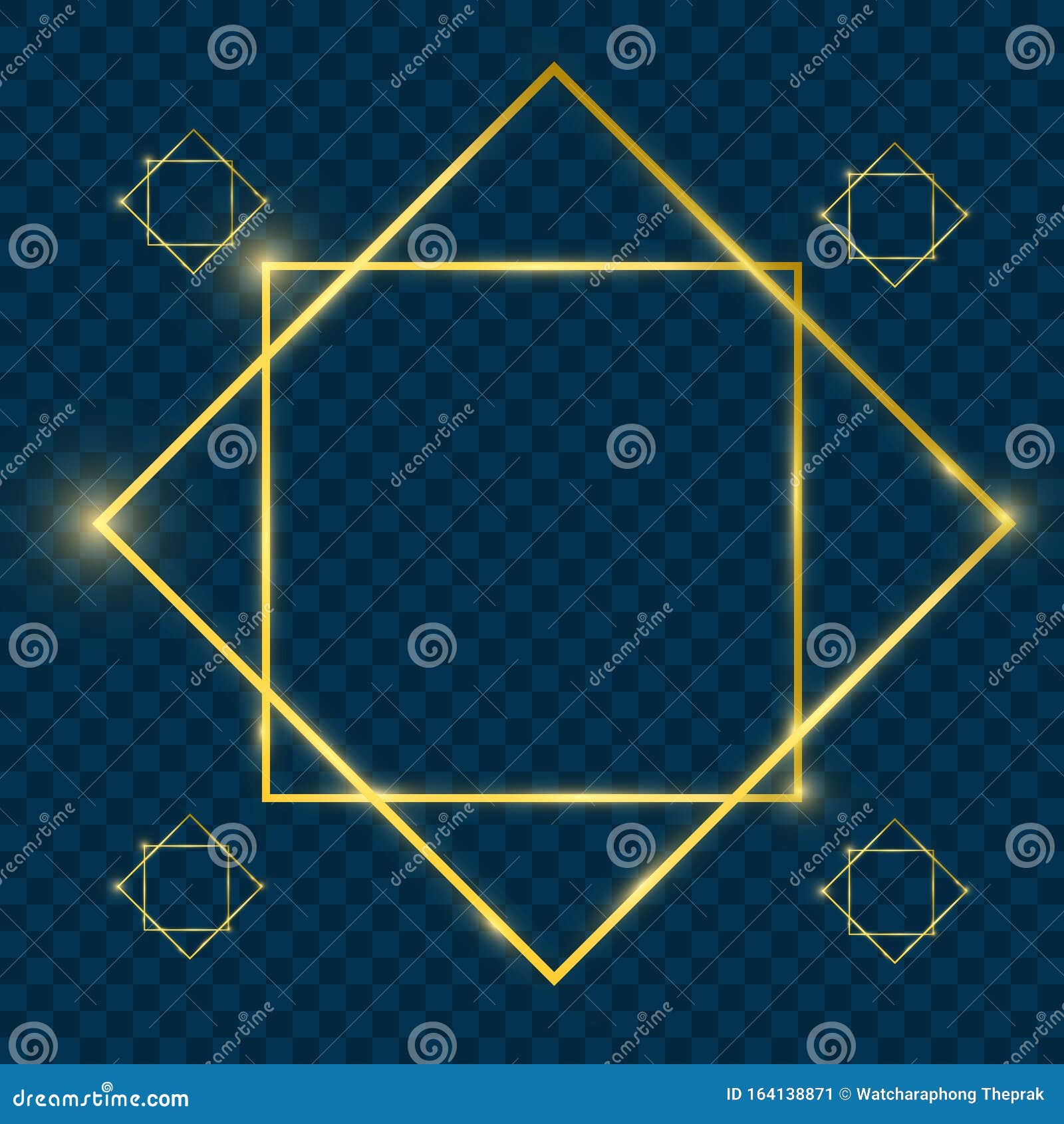 Square Lighting Effect with Green Background Stock Vector ...