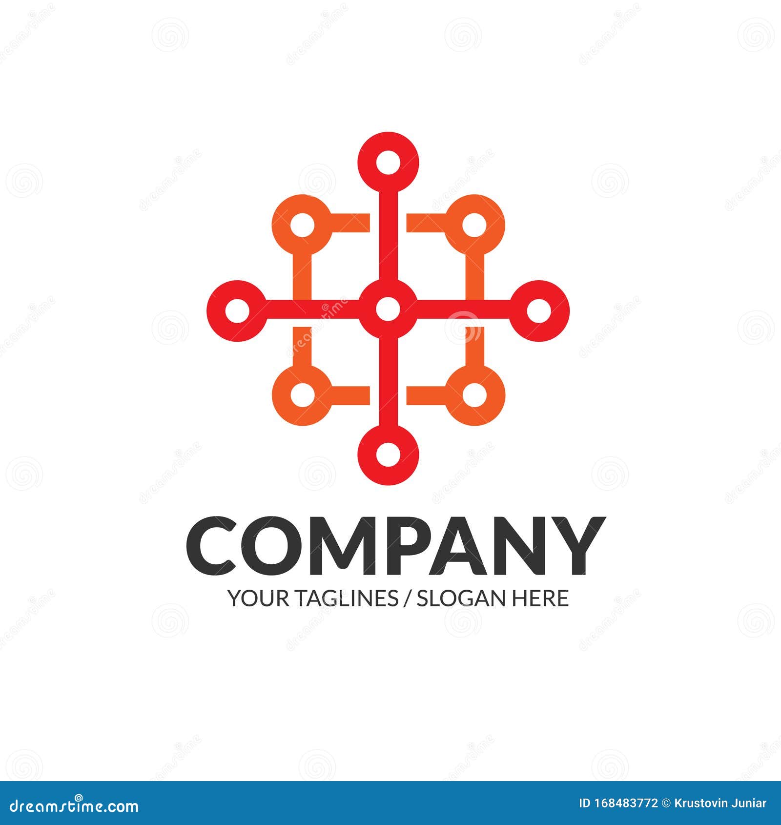 Square Line Tech Connect Logo Concept Stock Vector - Illustration of ...