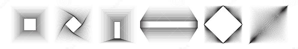 Square Line Transition. Vector Abstract Halftone Pattern. Square and ...