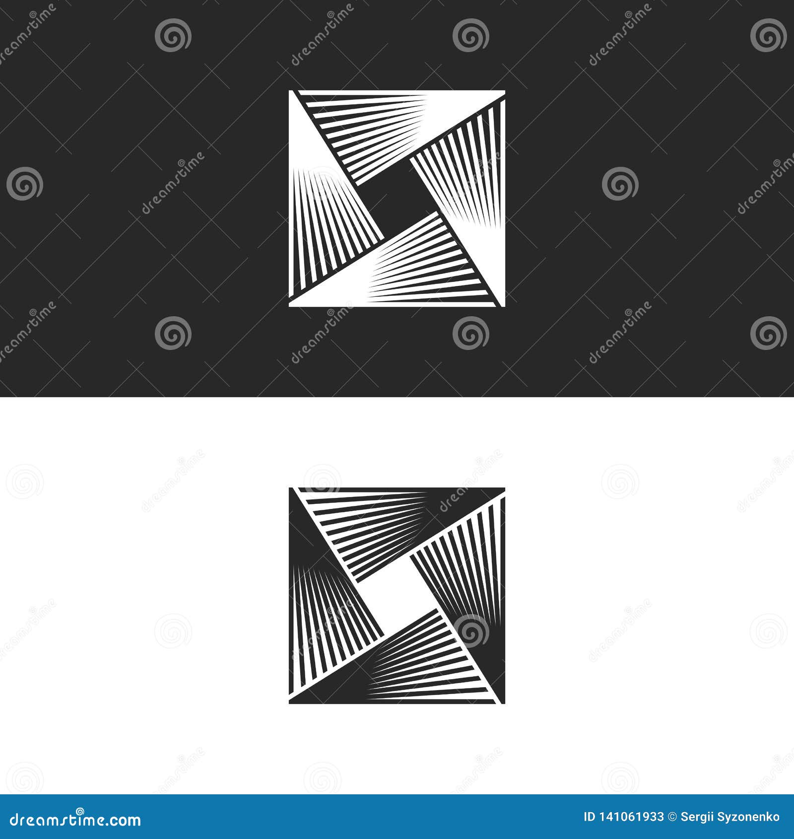Square Logo Abstract Geometric Infinity Shape, Technology Linear ...