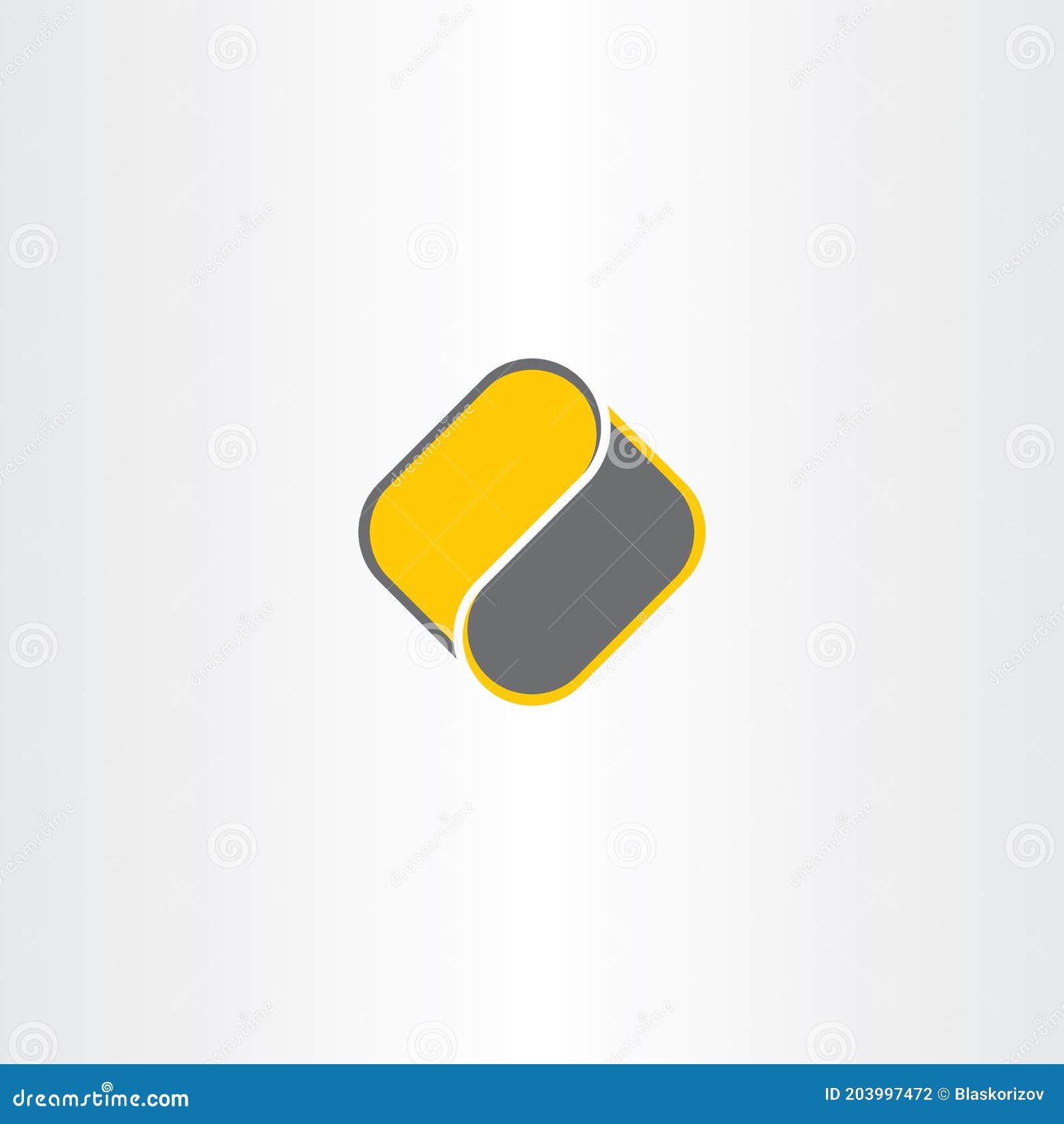 Square Logo Abstract Vector Company Symbol Stock Vector - Illustration ...