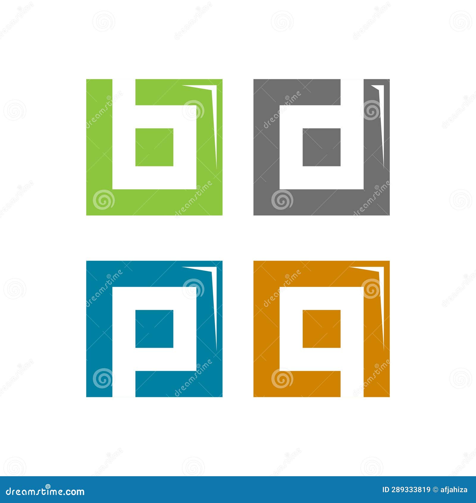 Square logo bdpq stock vector. Illustration of graphic - 289333819