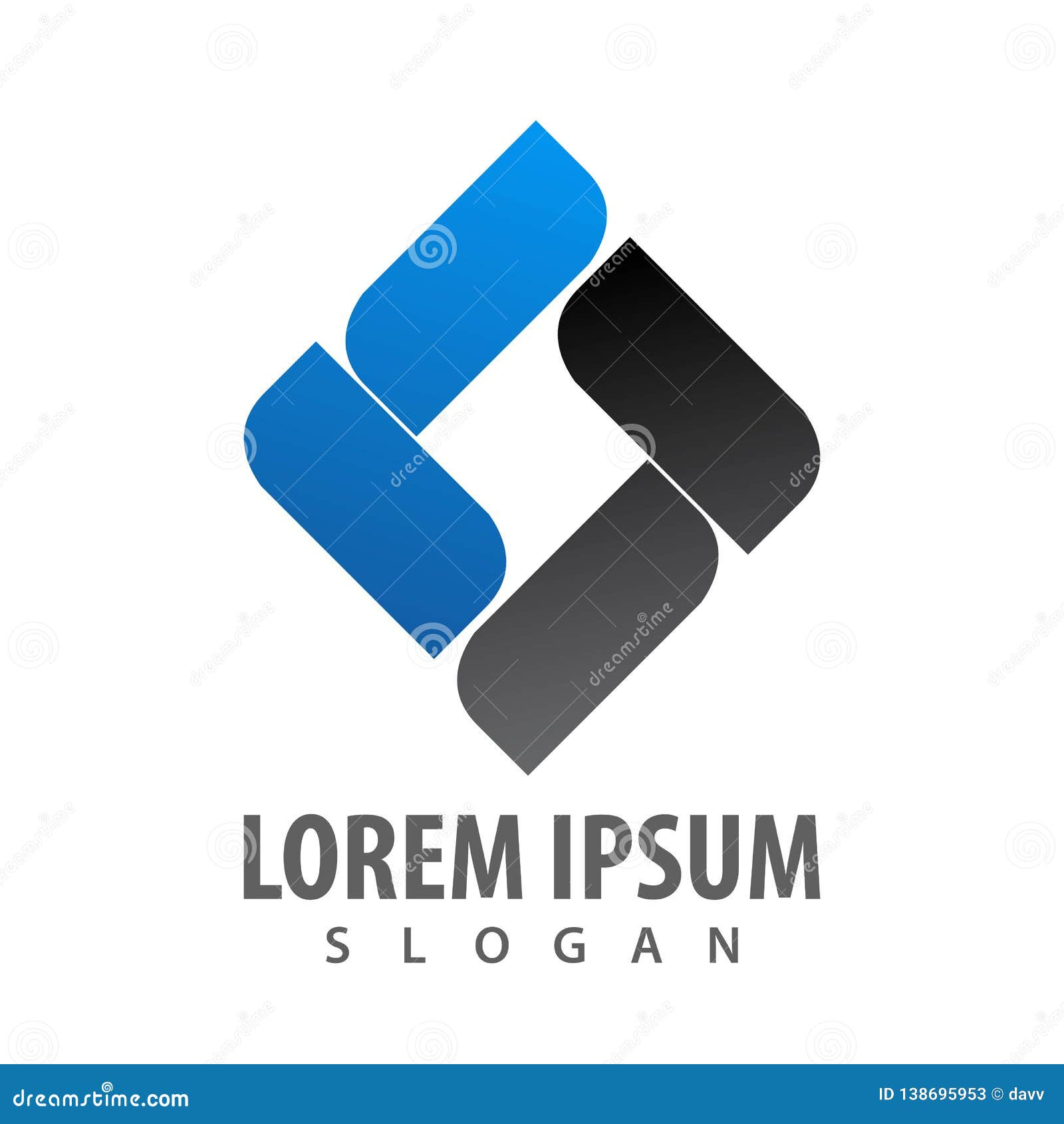 Square Logo Concept Design. Symbol Graphic Template Element Vector ...