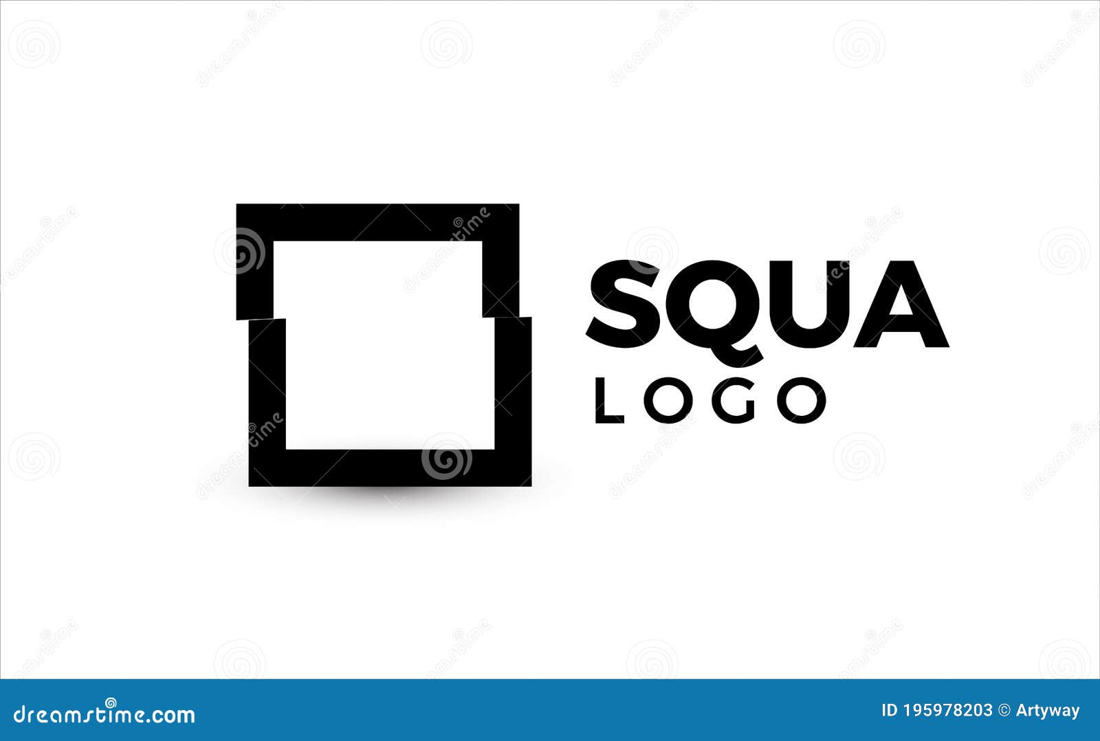 Square Logo Concept, Primitive Geometric Shape, Simple Design, Vector ...