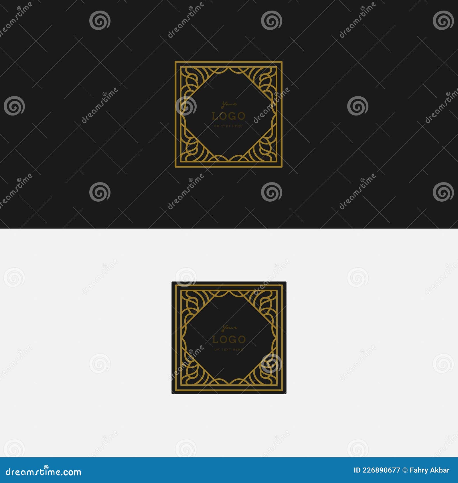 Square Logo Frame for Your Vector Element Stock Vector - Illustration ...