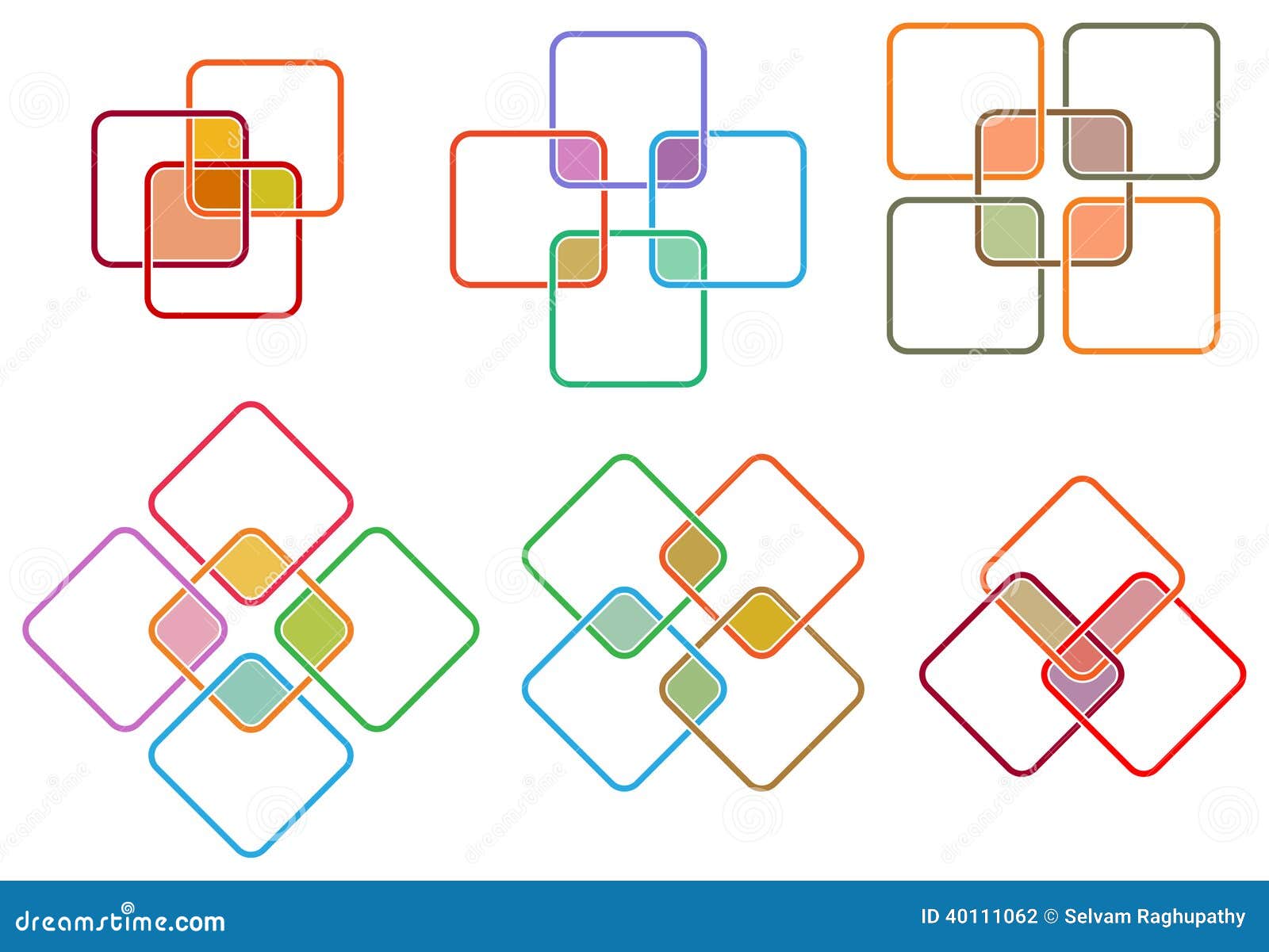 Square logo set stock vector. Illustration of design - 40111062