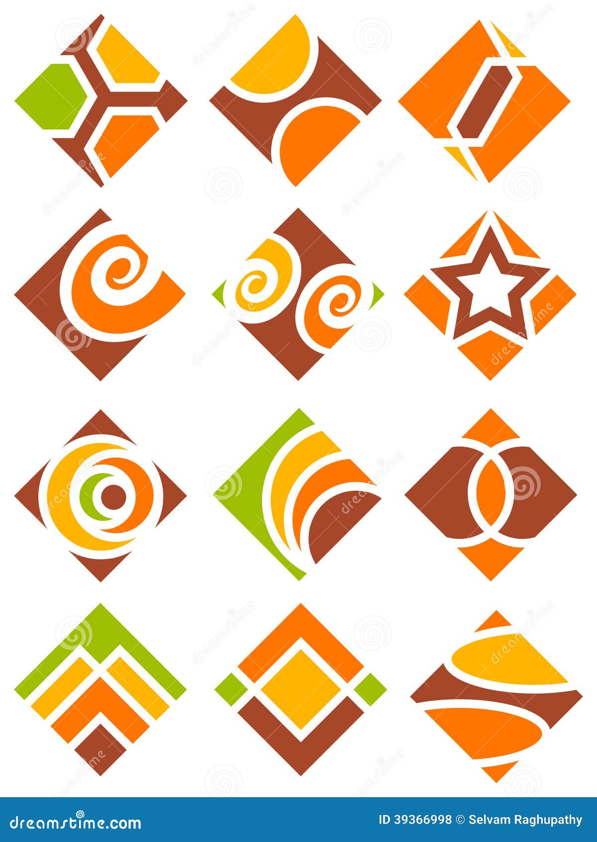 Square logo set stock vector. Illustration of button - 39366998