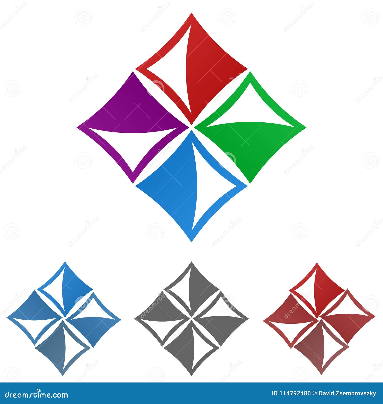 Square Logo Vector Design Set Stock Vector - Illustration of style ...