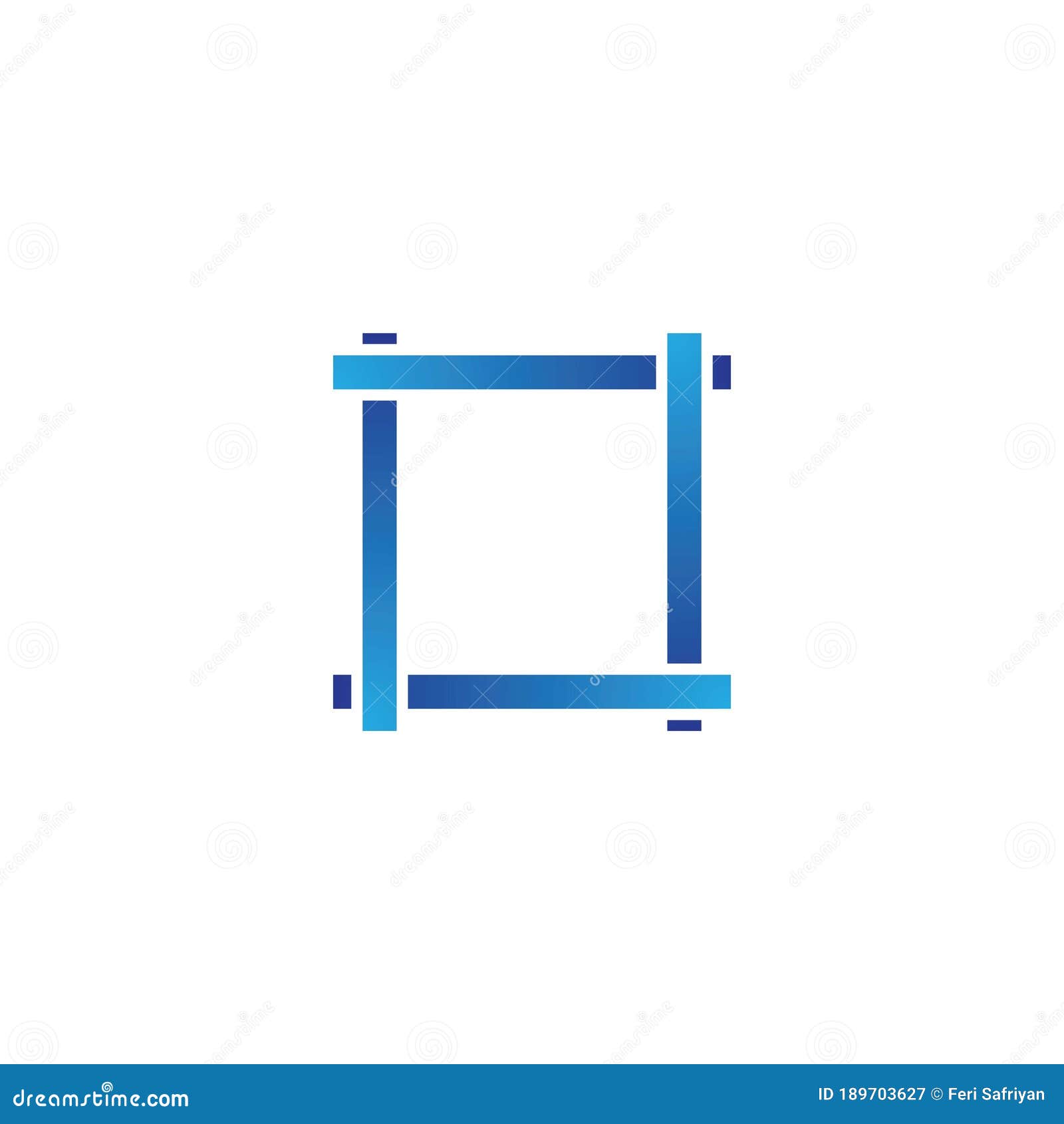 Square logo vector icon stock illustration. Illustration of square ...