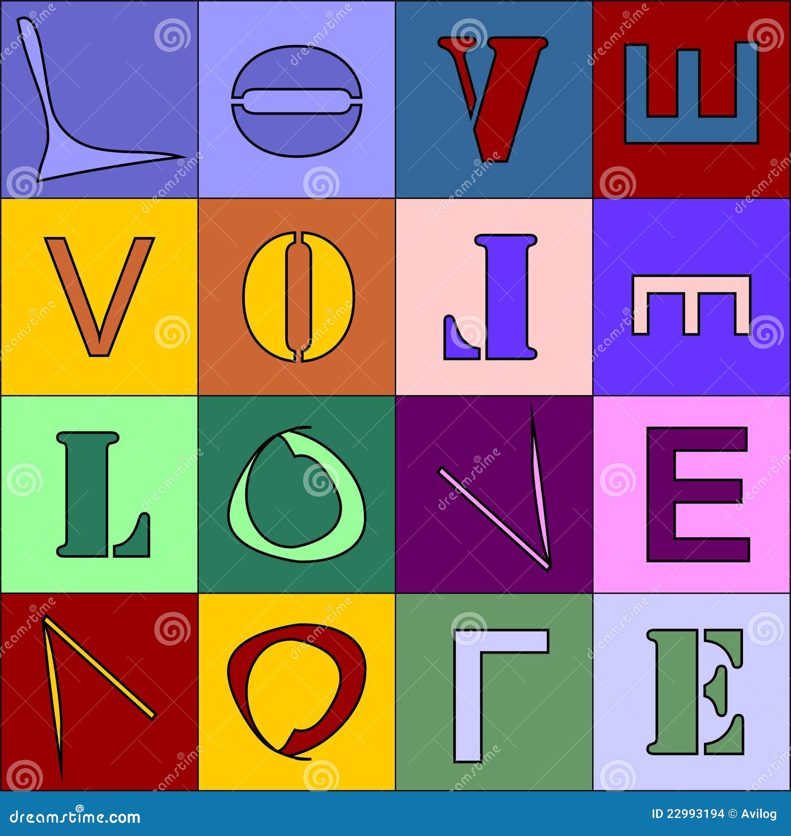 Square love stock vector. Illustration of abstract, background - 22993194