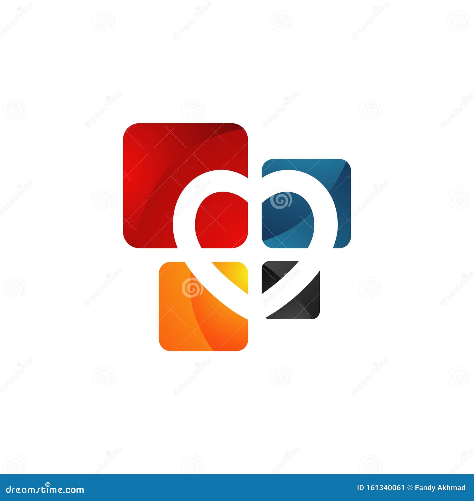 Square Love Heart Logo Design Symbol Vector Illustration Stock Vector ...