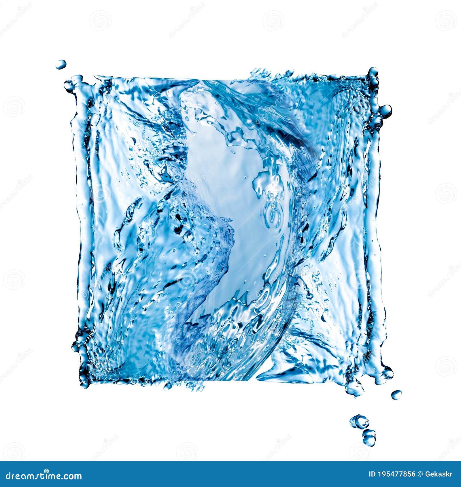 Square Made of Flowing Liquid Stock Photo - Image of curve, beautiful ...