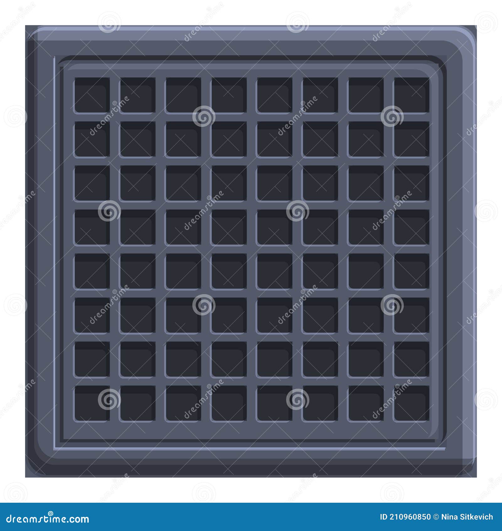 Square Manhole Icon, Cartoon Style Stock Vector - Illustration of ...