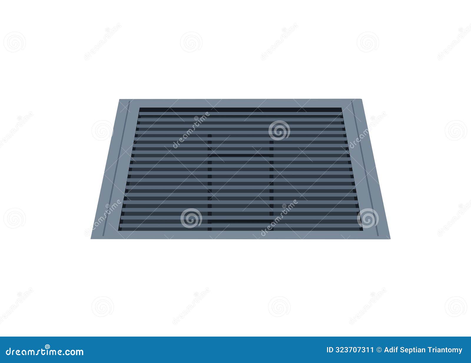 Square Manhole. Simple Flat Illustration in Perspective View. Stock ...