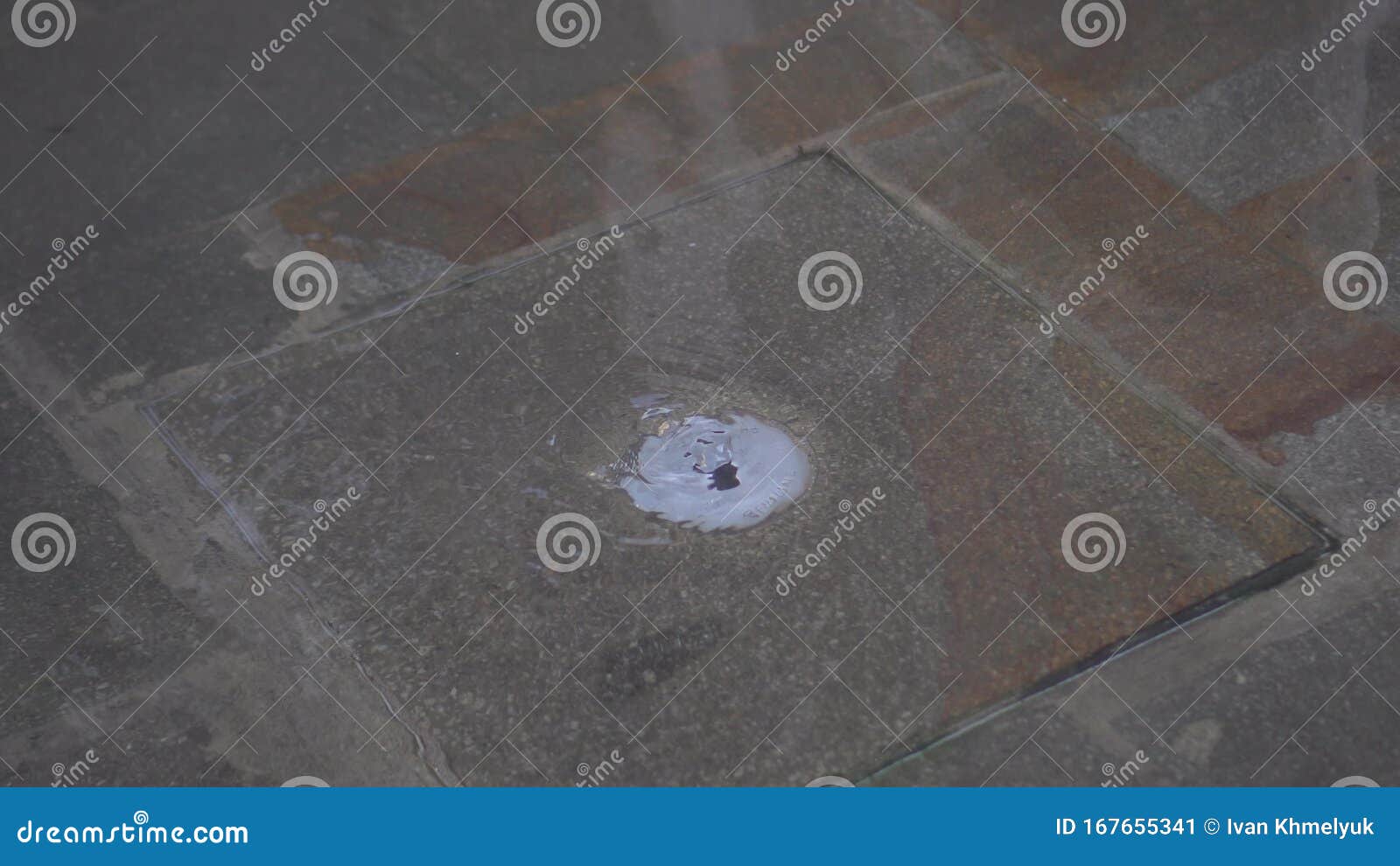 Drain Manhole of the City Flooded by Water Stock Video - Video of ...