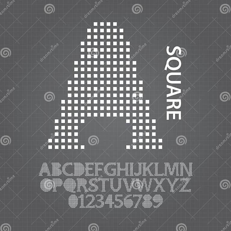 Square Matrix Alphabet and Numbers Vector Stock Vector - Illustration ...