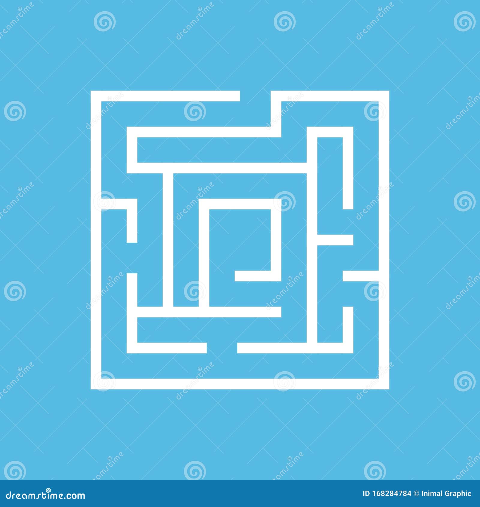 Square Maze. Game For Kids. Quadrate Labyrinth. Education Worksheet ...